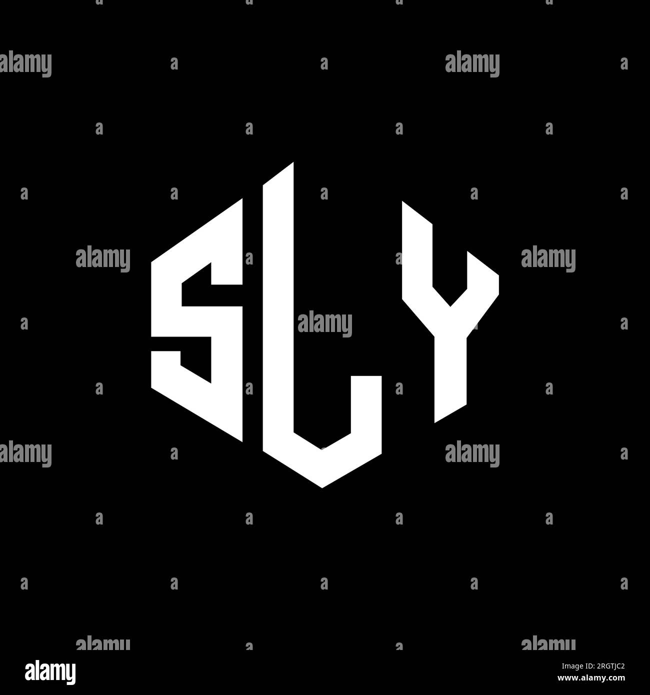 SLY letter logo design with polygon shape. SLY polygon and cube shape ...