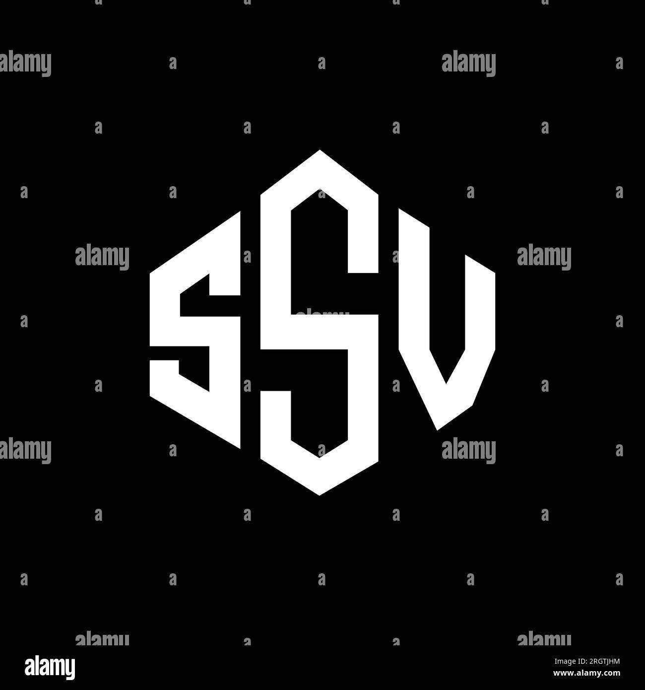 SSV letter logo design with polygon shape. SSV polygon and cube shape ...