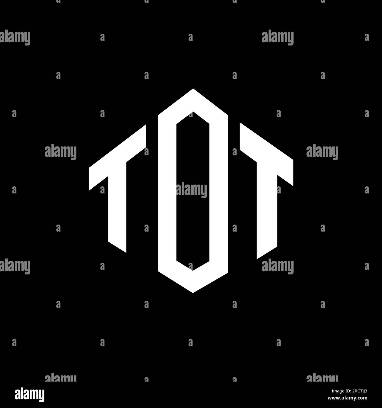 TOT letter logo design with polygon shape. TOT polygon and cube shape ...