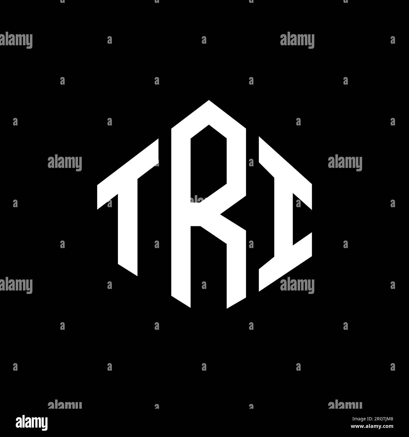 TRI letter logo design with polygon shape. TRI polygon and cube shape ...