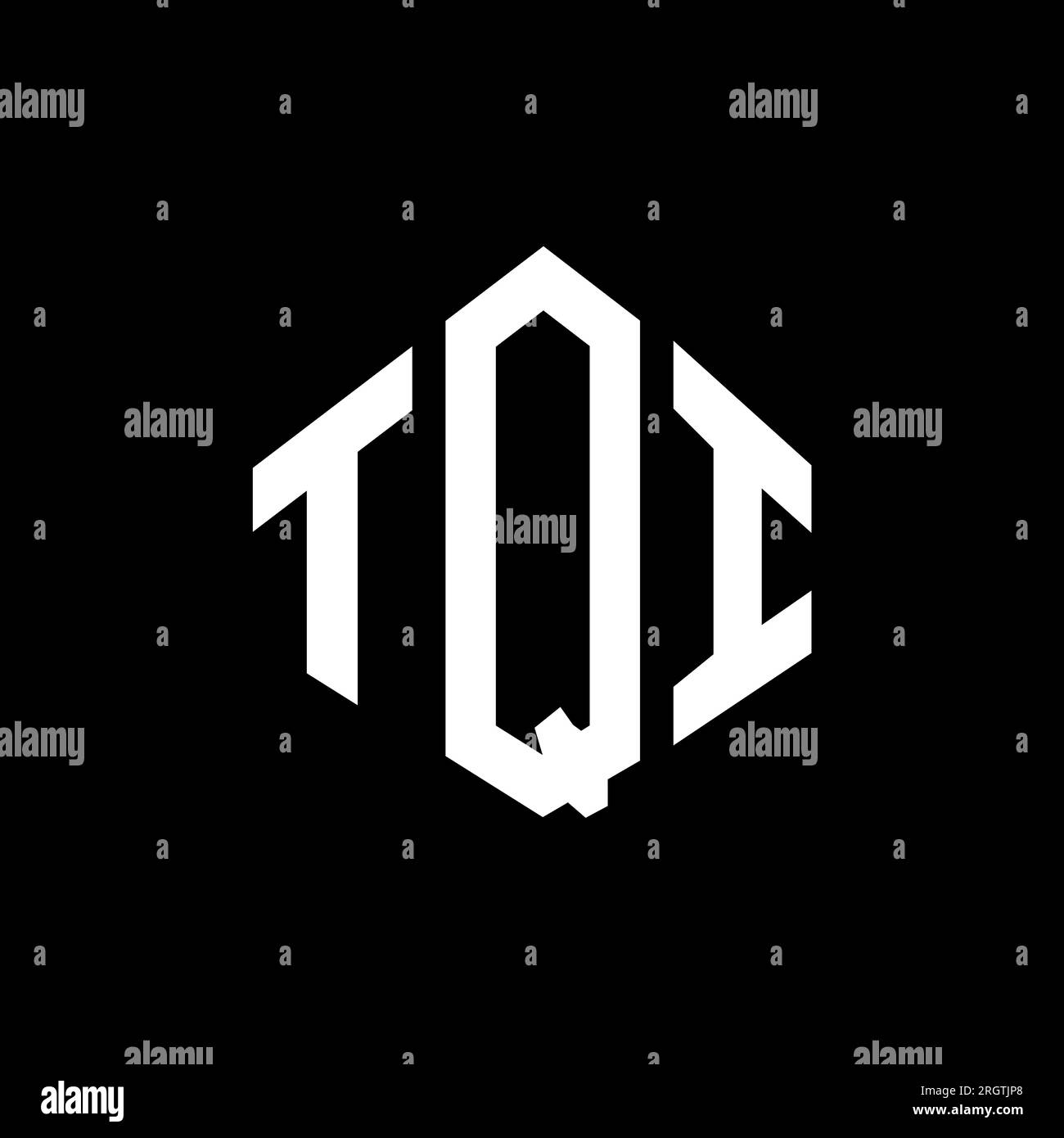 TQI letter logo design with polygon shape. TQI polygon and cube shape ...