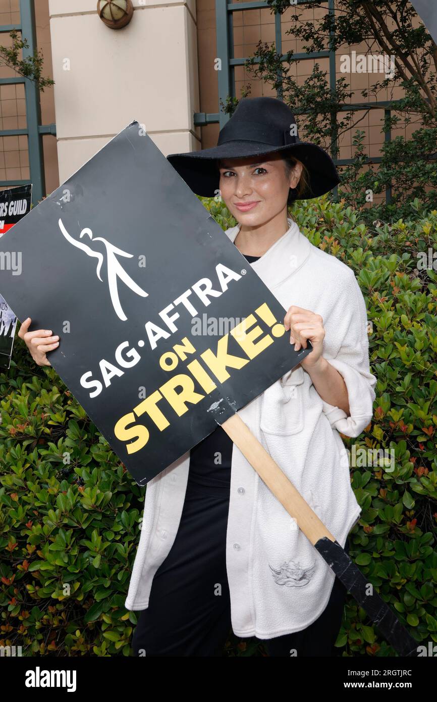 Los Angeles, Ca. 11th Aug, 2023. Katrina Law seen on the picket line ...