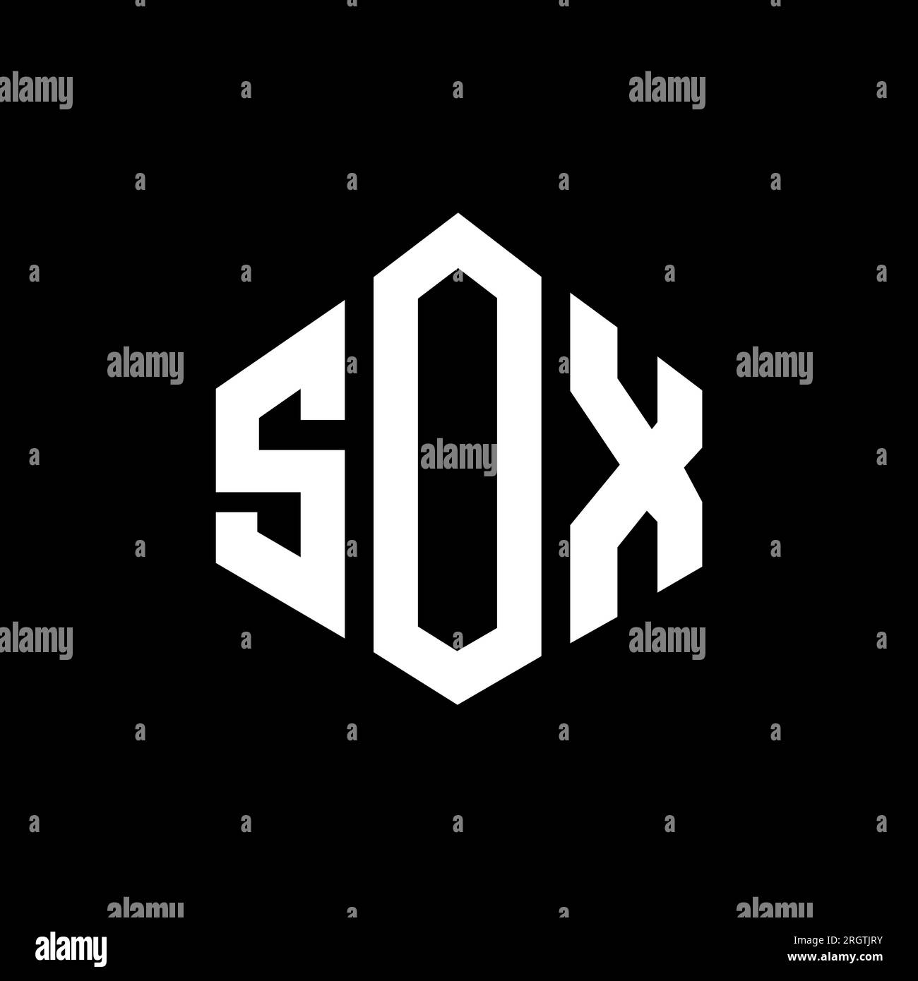 SOX letter logo design with polygon shape. SOX polygon and cube shape ...
