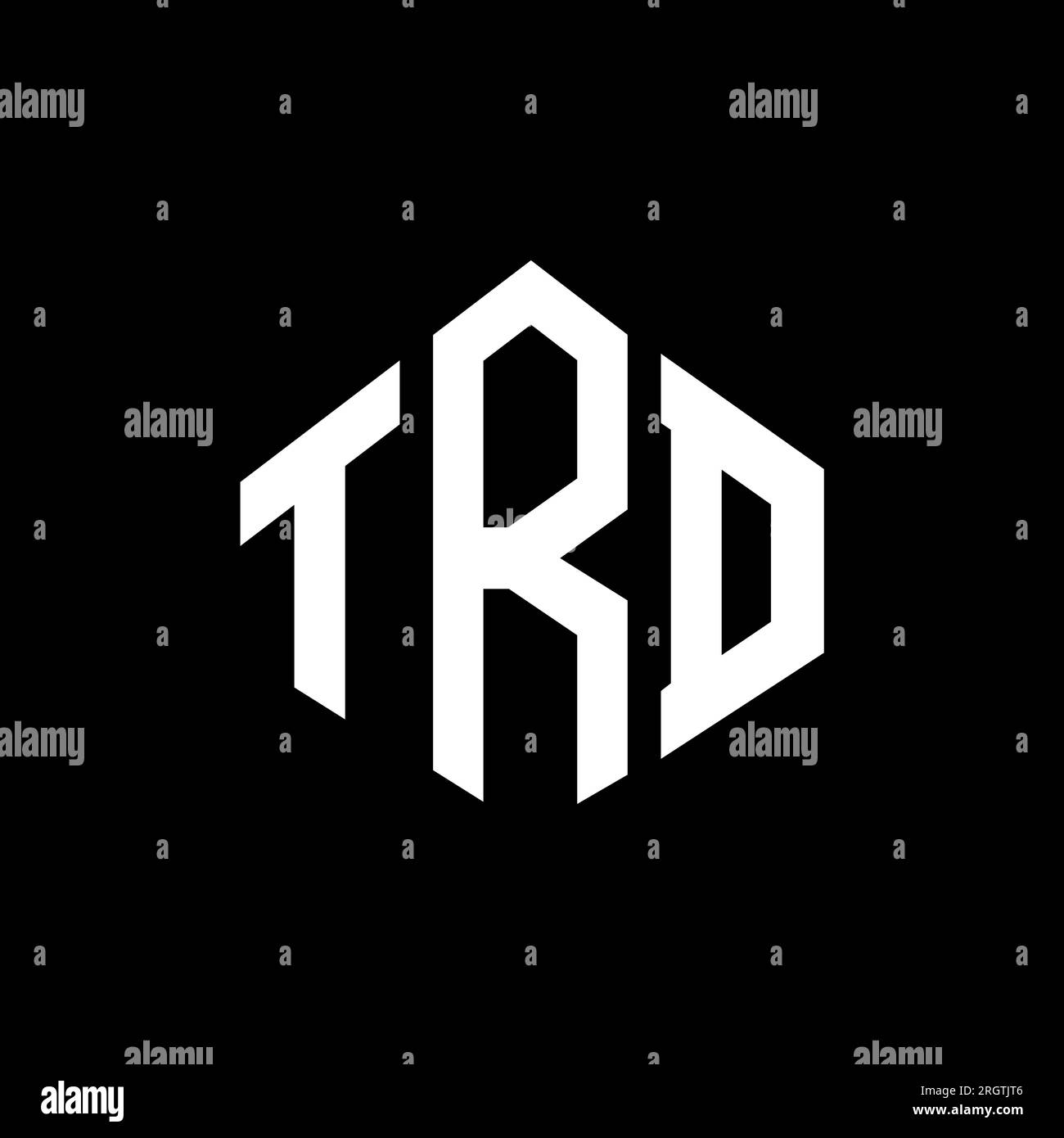 TRD letter logo design with polygon shape. TRD polygon and cube shape ...