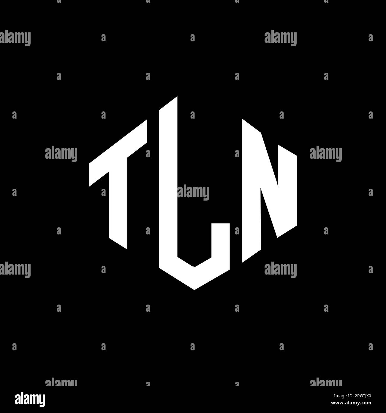 TLN letter logo design with polygon shape. TLN polygon and cube shape ...