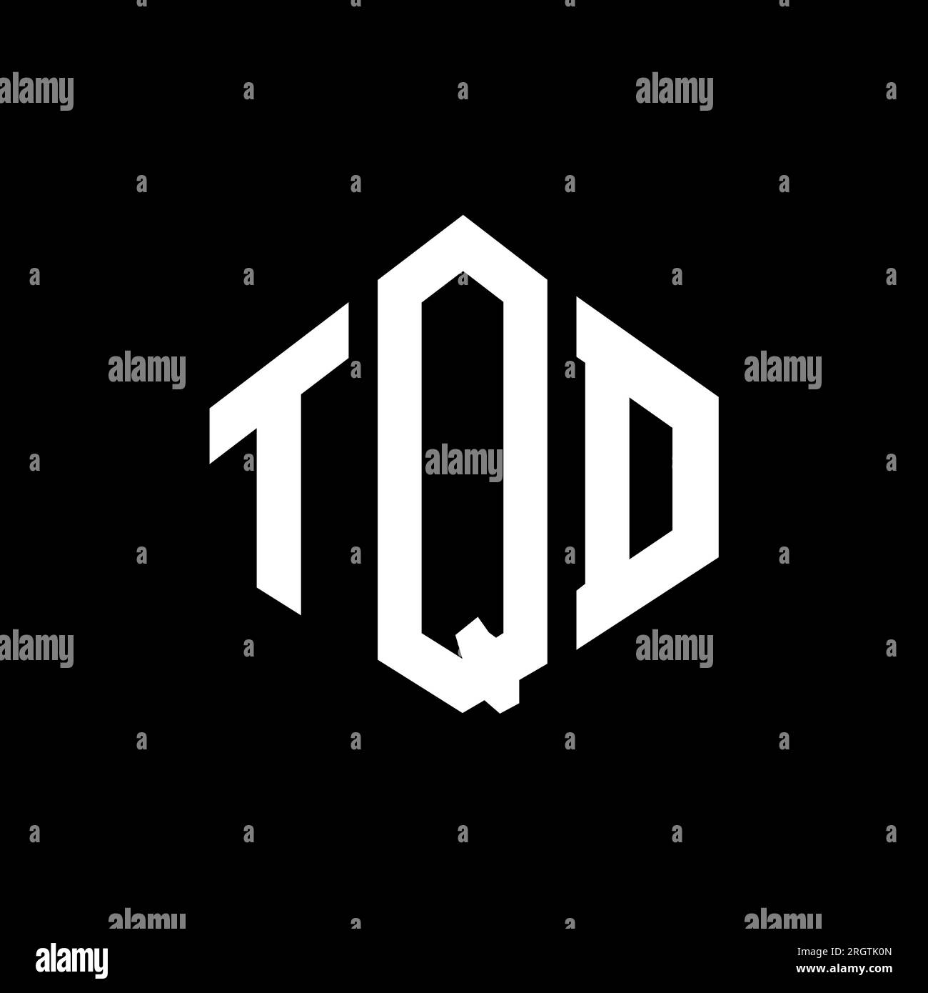 TQD letter logo design with polygon shape. TQD polygon and cube shape ...