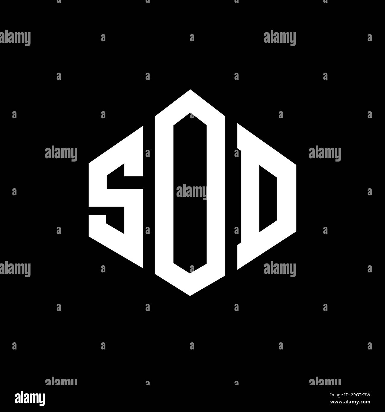 SOD letter logo design with polygon shape. SOD polygon and cube shape ...