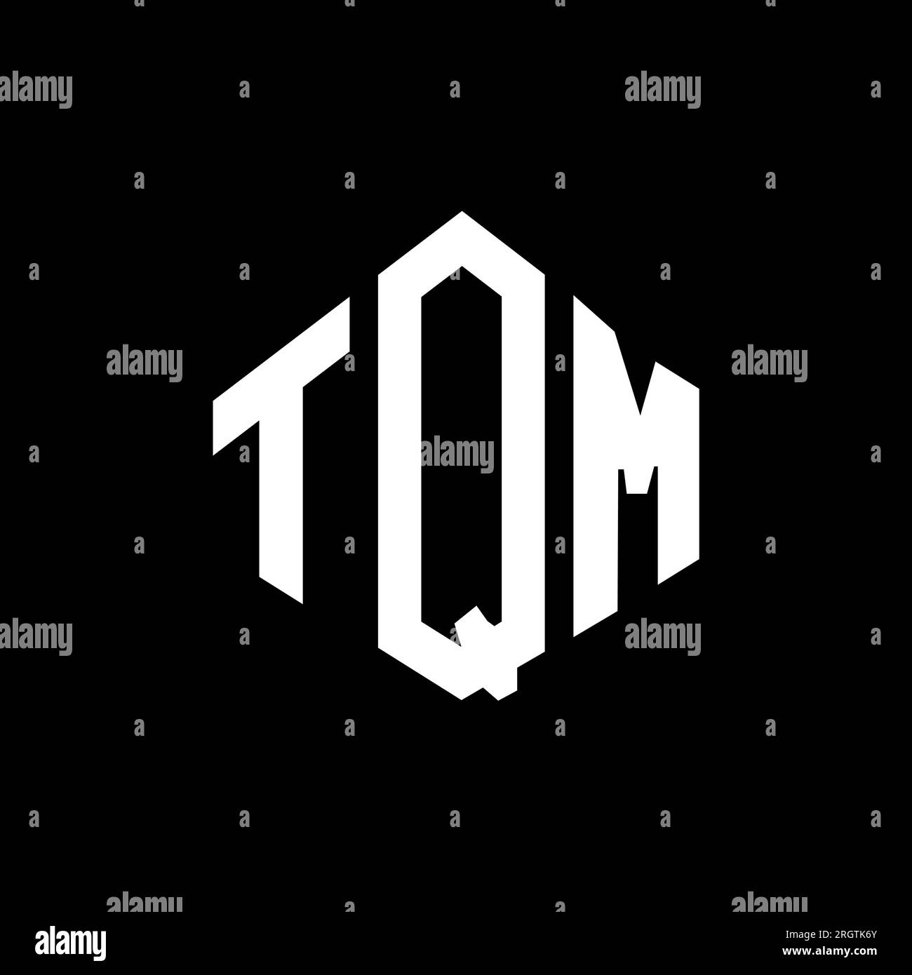 TQM letter logo design with polygon shape. TQM polygon and cube shape ...
