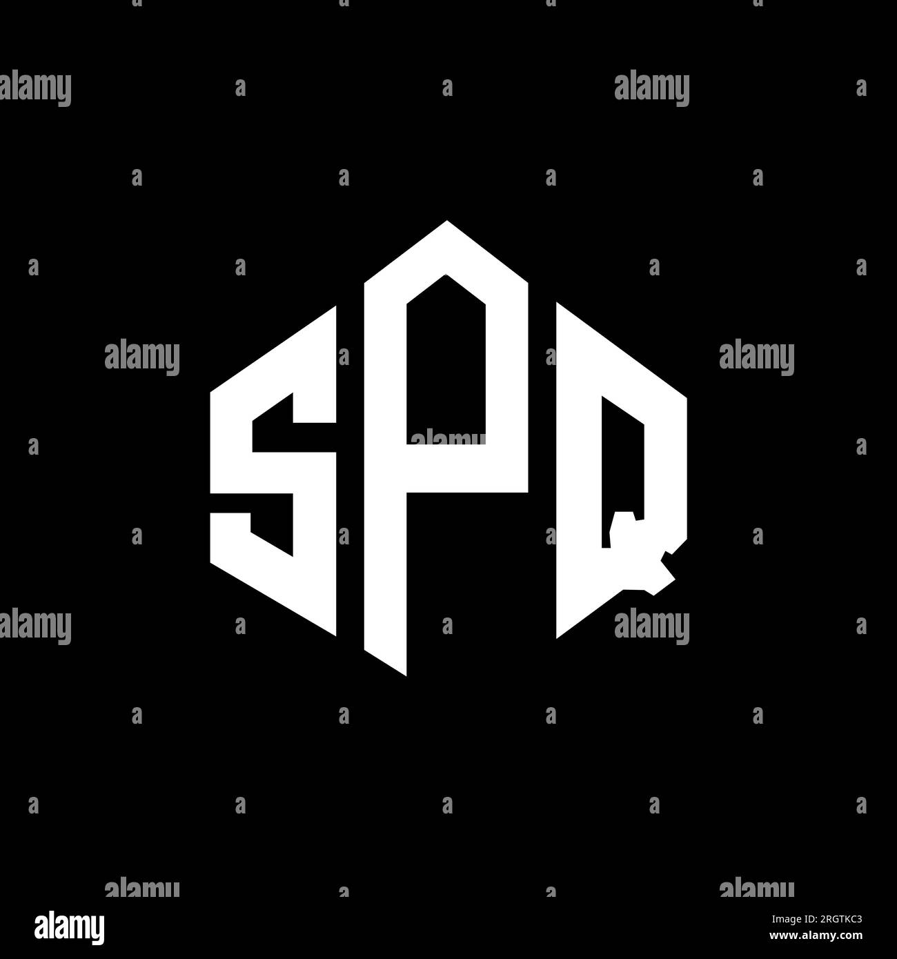SPQ letter logo design with polygon shape. SPQ polygon and cube shape ...