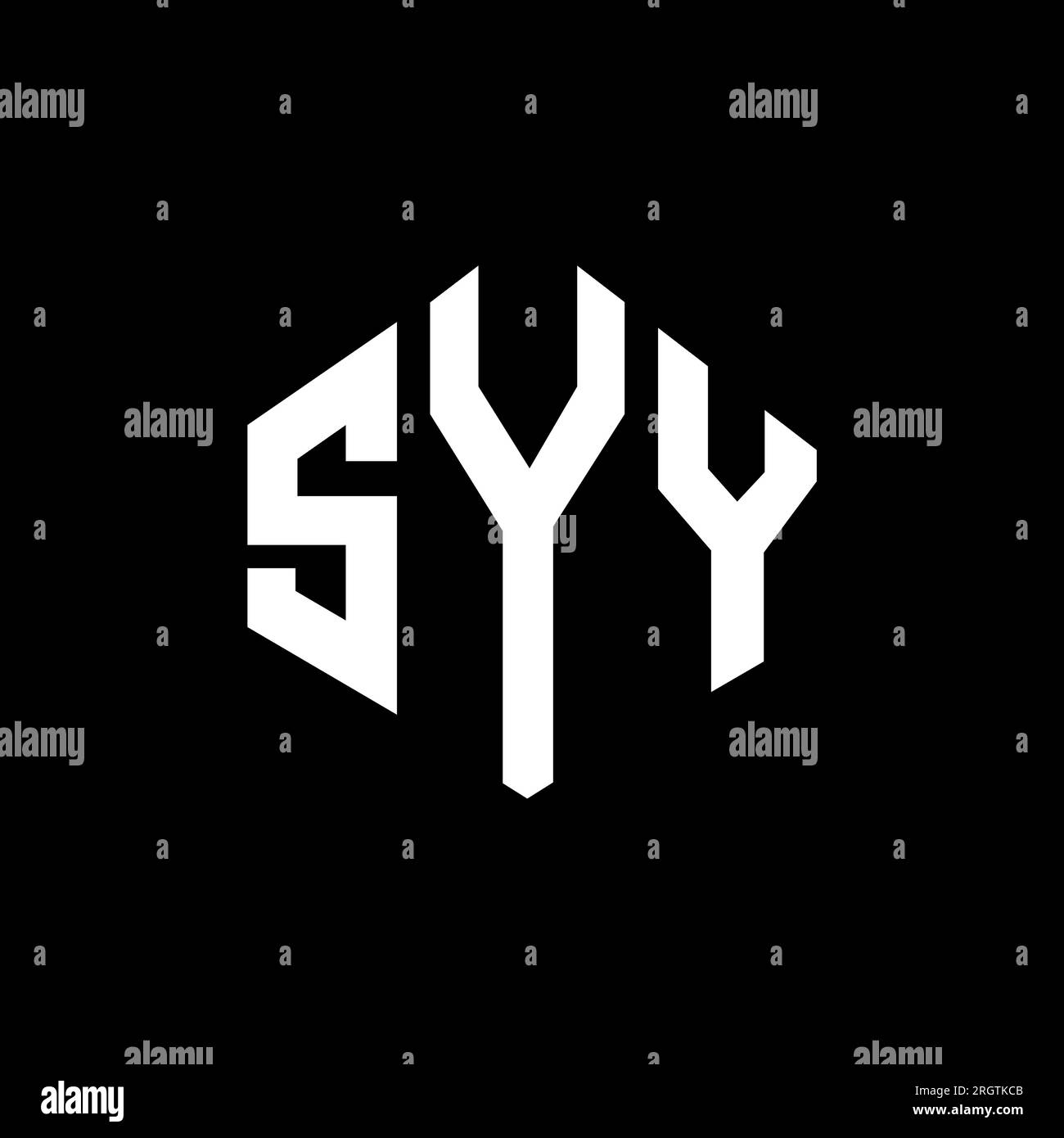SYY letter logo design with polygon shape. SYY polygon and cube shape ...