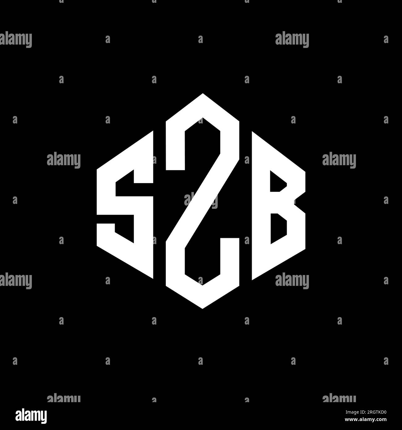 SZB letter logo design with polygon shape. SZB polygon and cube shape ...