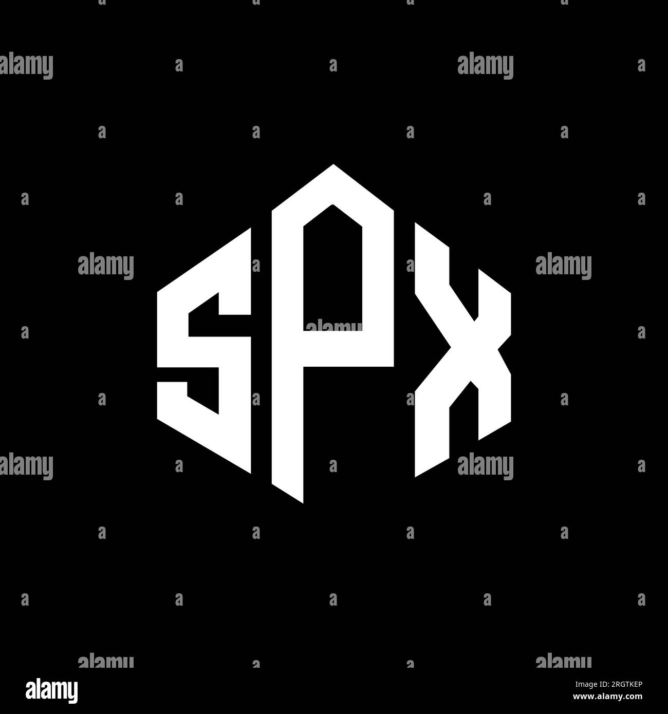 SPX letter logo design with polygon shape. SPX polygon and cube shape ...