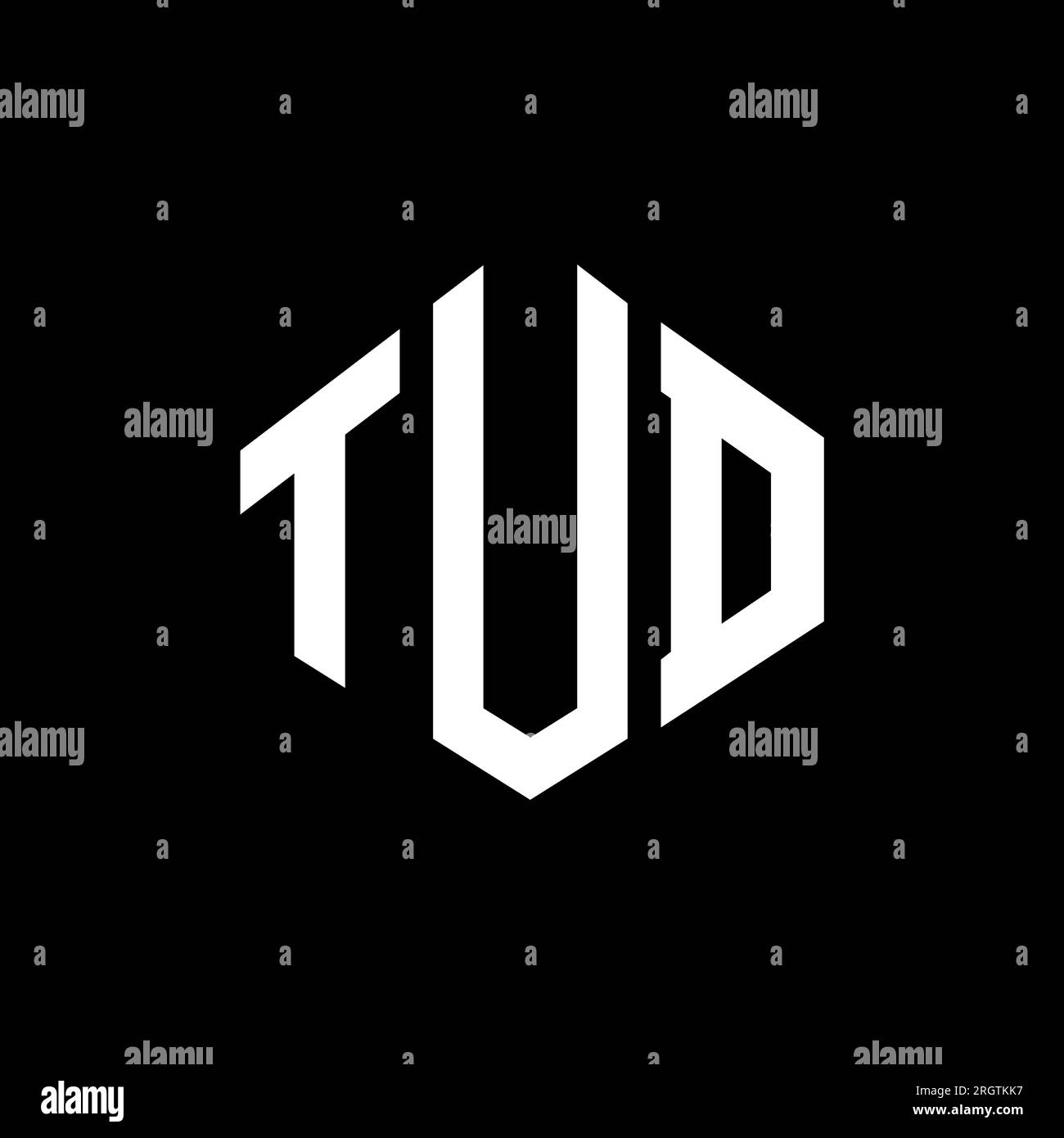 TUD letter logo design with polygon shape. TUD polygon and cube shape ...