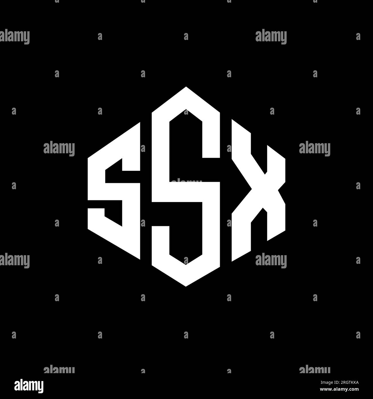 SSX letter logo design with polygon shape. SSX polygon and cube shape ...