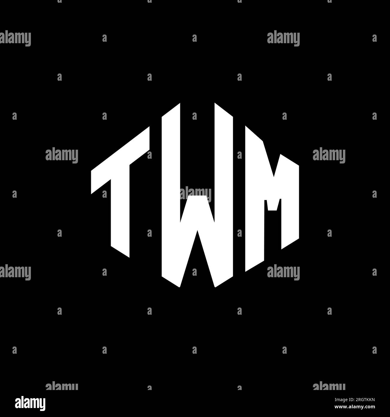 TWM letter logo design with polygon shape. TWM polygon and cube shape ...