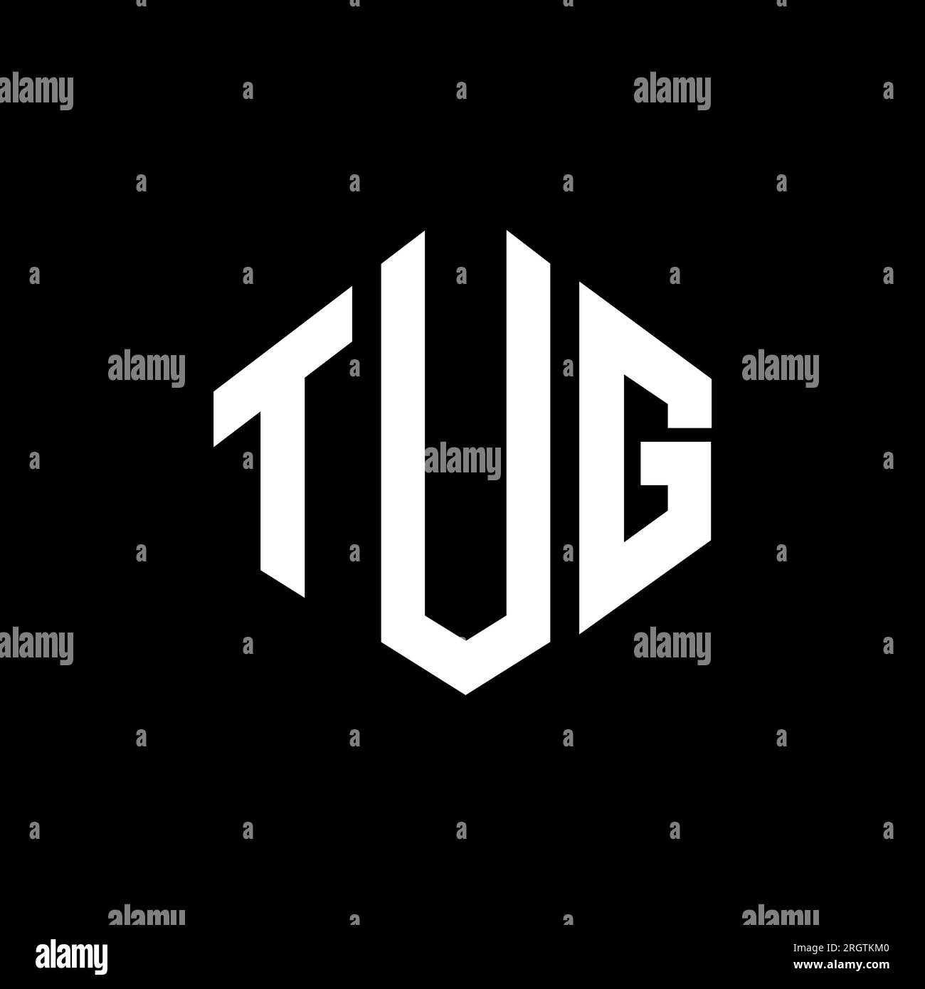 TUG letter logo design with polygon shape. TUG polygon and cube shape ...