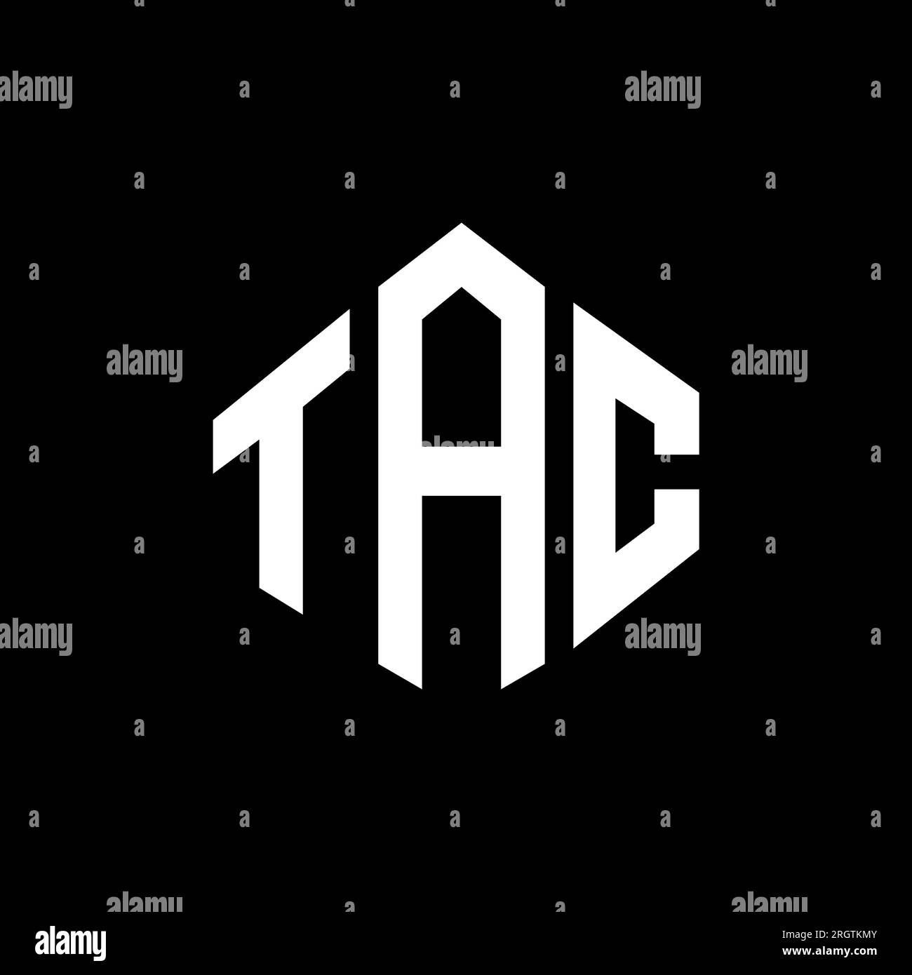 TAC letter logo design with polygon shape. TAC polygon and cube shape ...