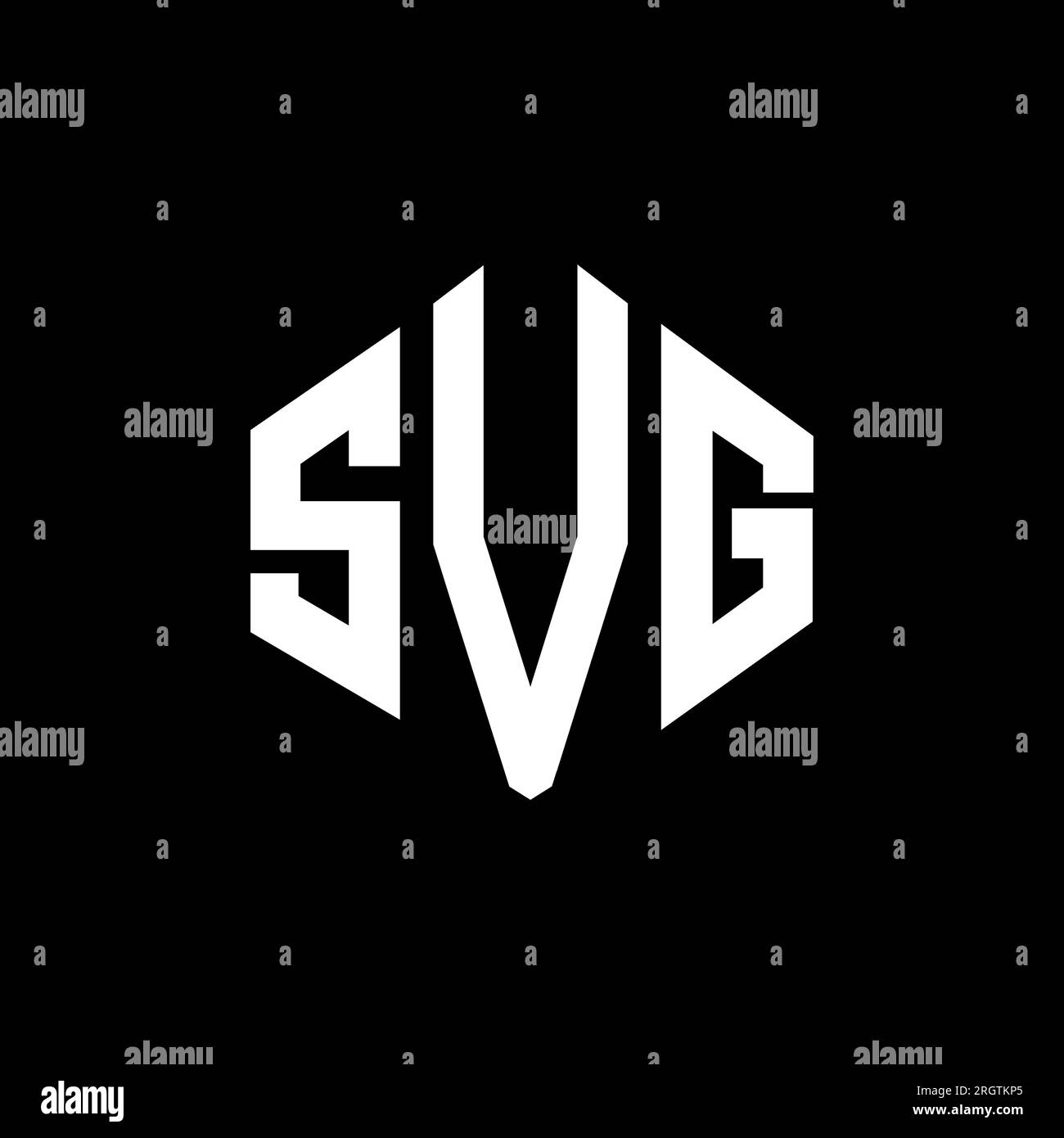 SVG letter logo design with polygon shape. SVG polygon and cube shape ...