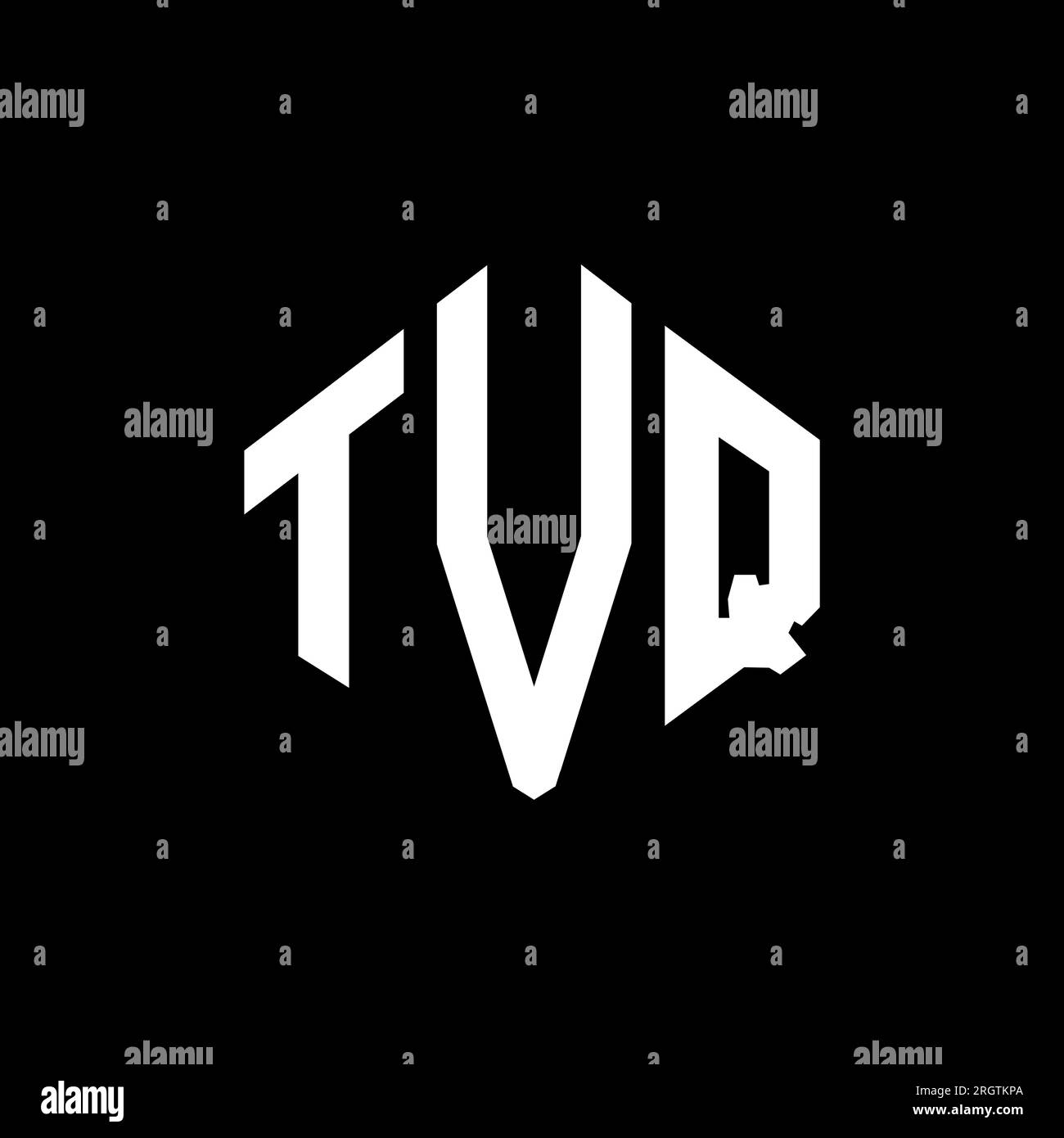 TVQ letter logo design with polygon shape. TVQ polygon and cube shape ...