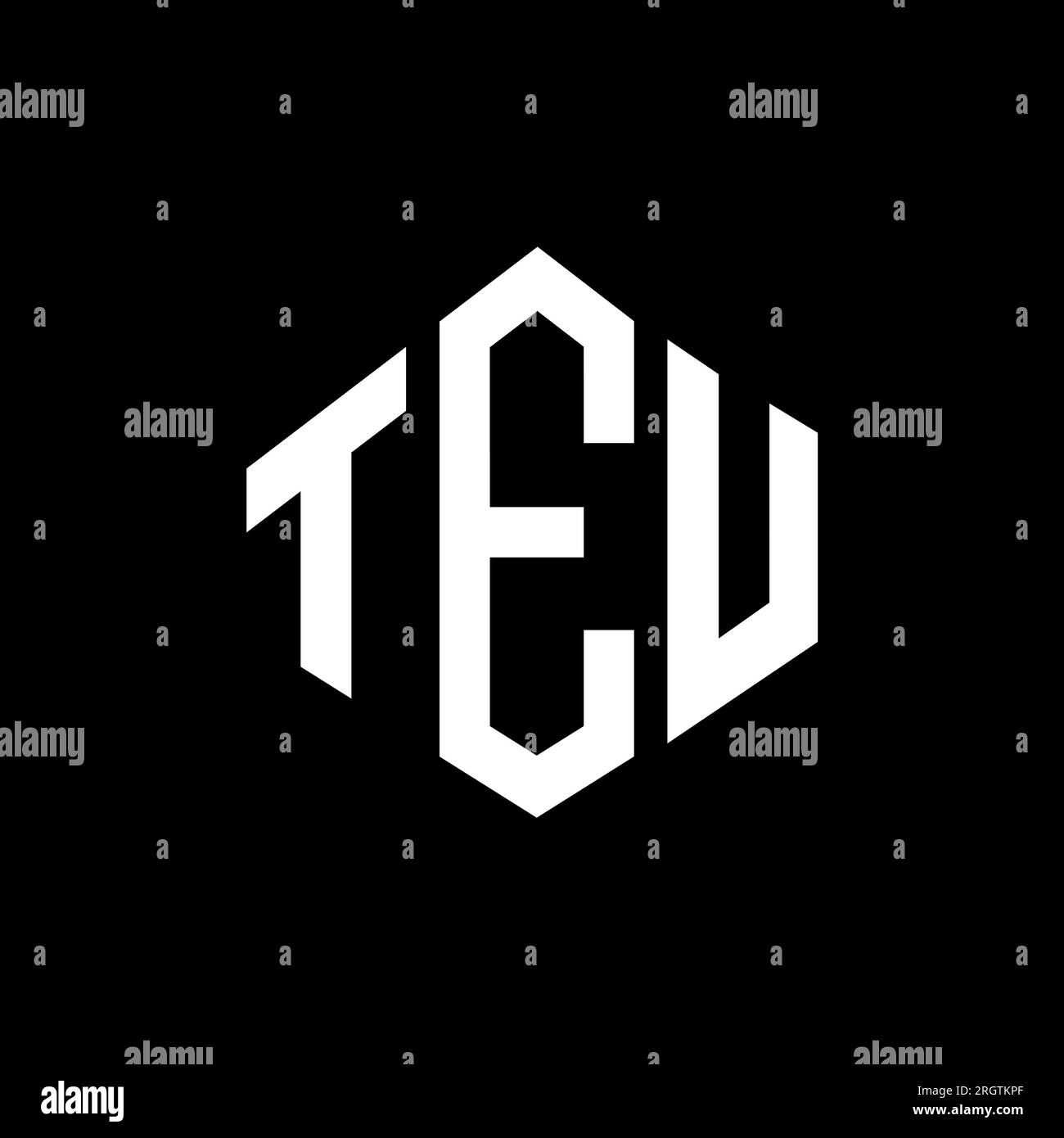TEU letter logo design with polygon shape. TEU polygon and cube shape ...