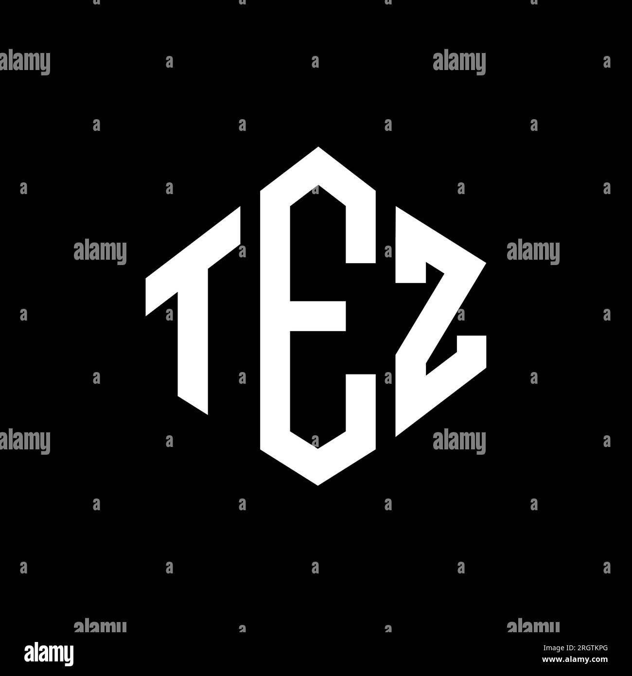 TEZ letter logo design with polygon shape. TEZ polygon and cube shape ...