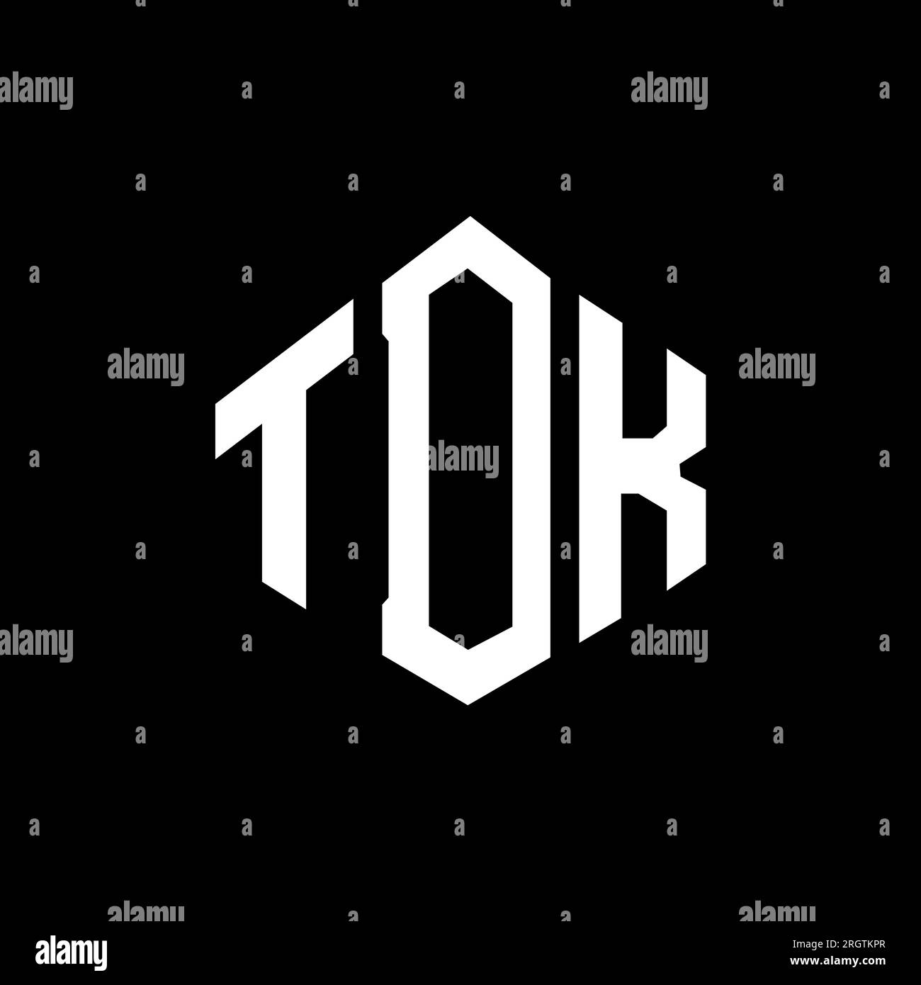 TDK letter logo design with polygon shape. TDK polygon and cube shape ...
