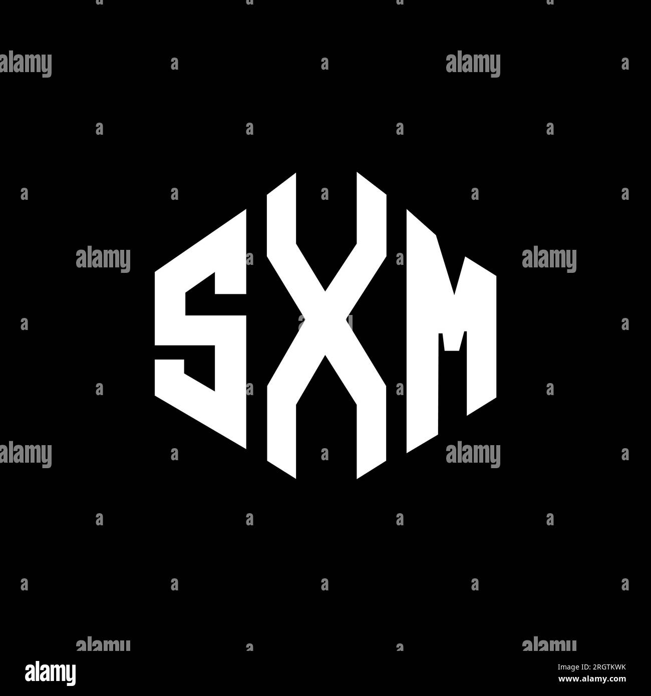 SXM letter logo design with polygon shape. SXM polygon and cube shape ...