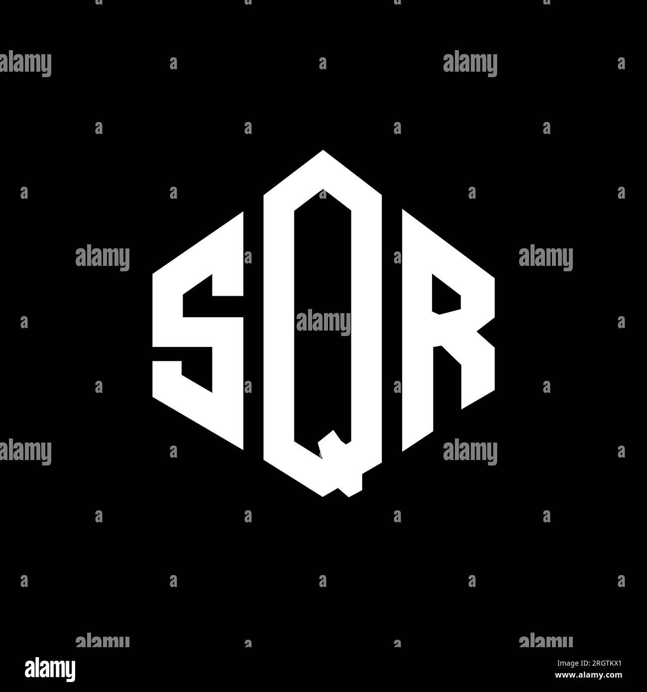 SQR letter logo design with polygon shape. SQR polygon and cube shape ...