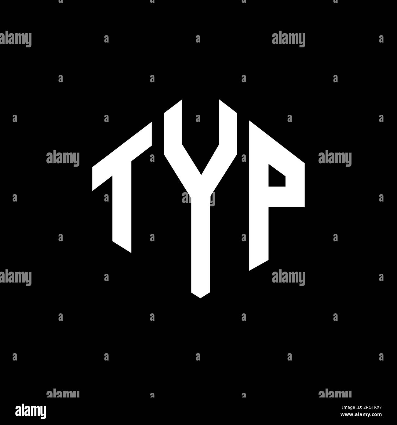TYP letter logo design with polygon shape. TYP polygon and cube shape ...