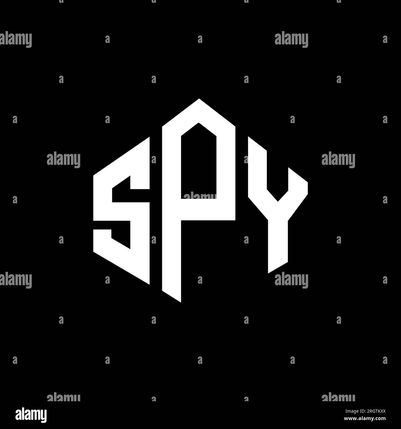 SPY letter logo design with polygon shape. SPY polygon and cube shape ...