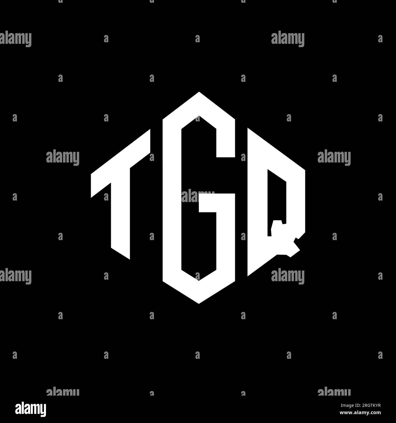 TGQ letter logo design with polygon shape. TGQ polygon and cube shape ...