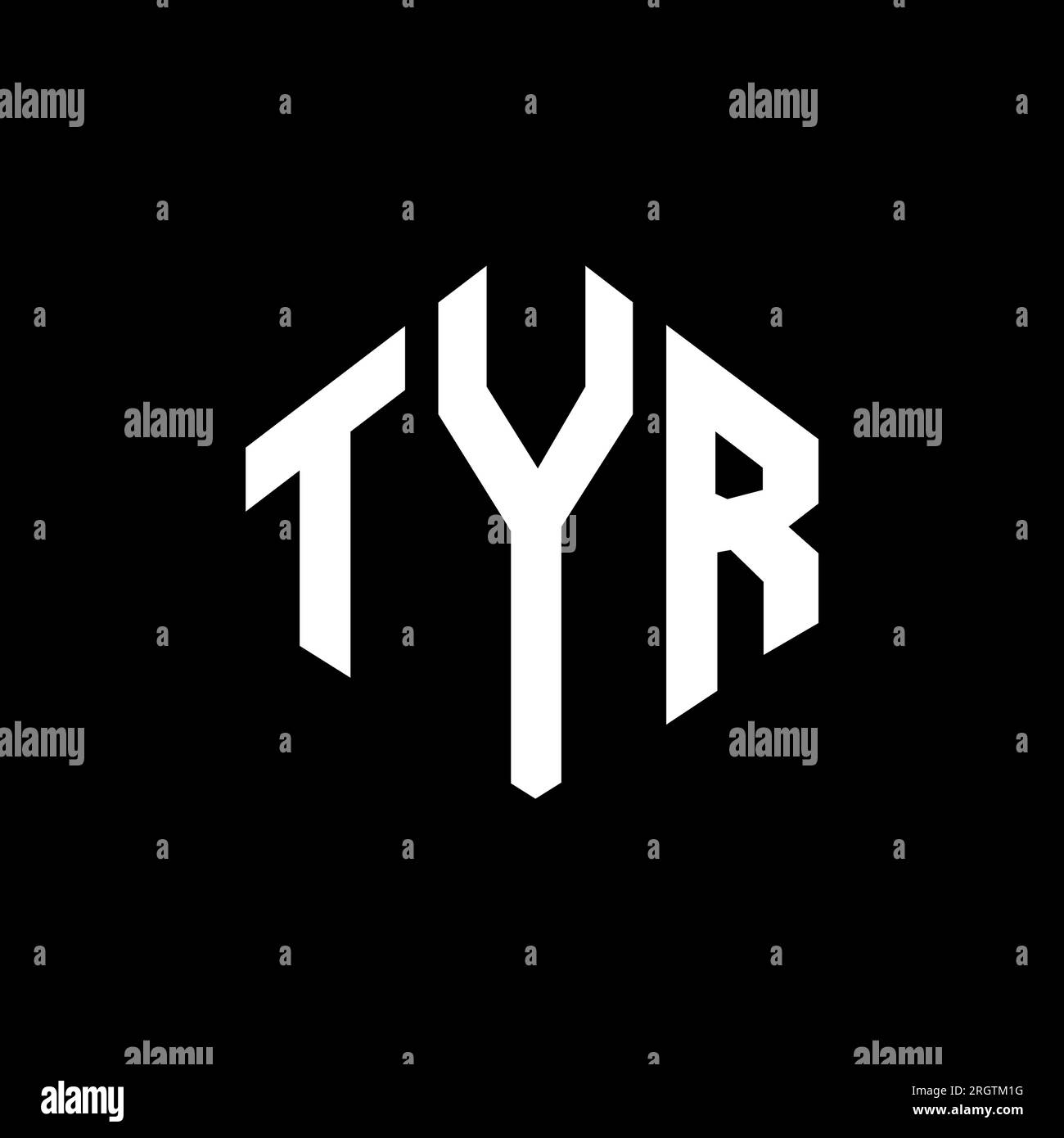TYR letter logo design with polygon shape. TYR polygon and cube shape ...
