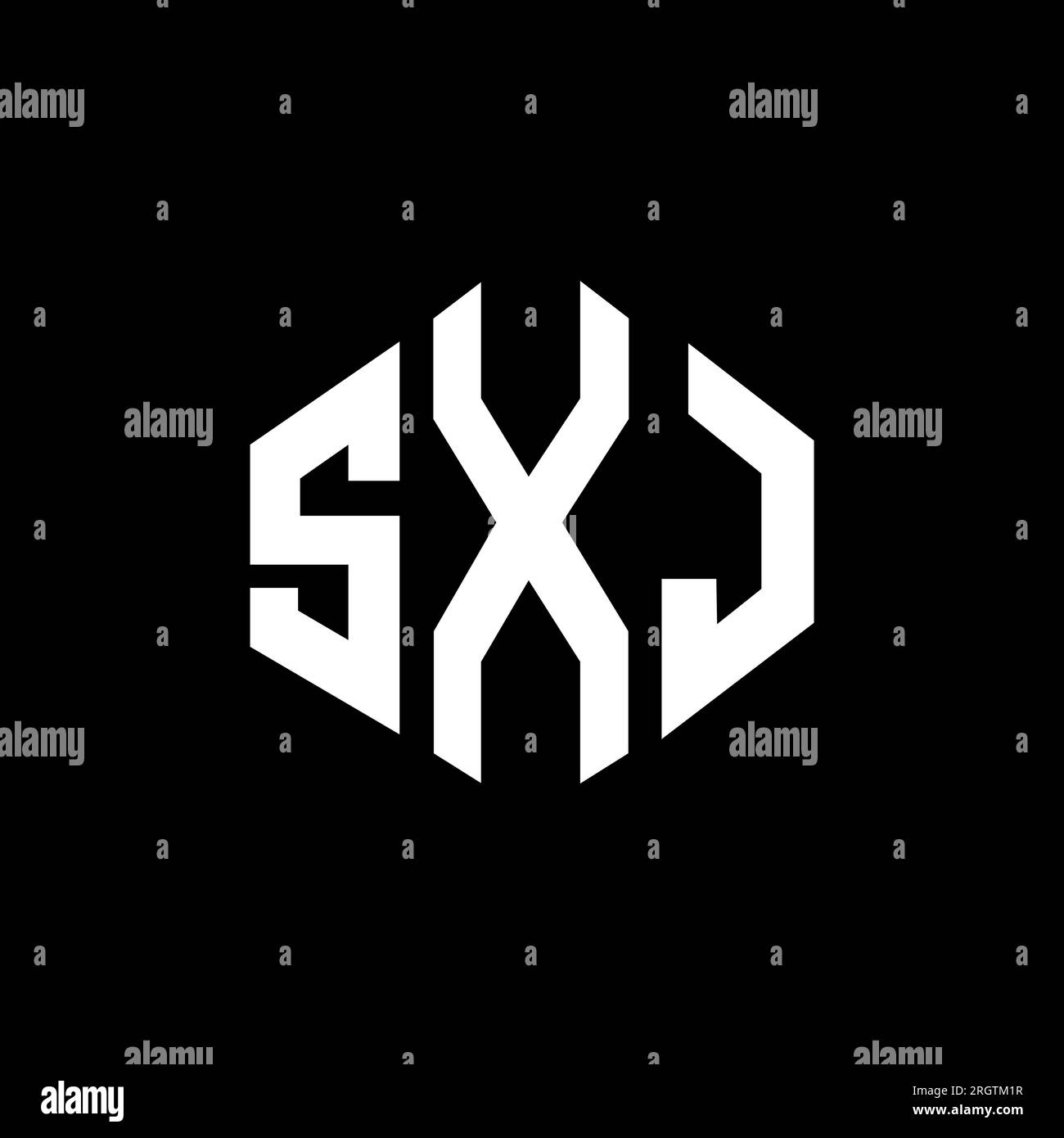 Sxj logo design Stock Vector Images - Alamy