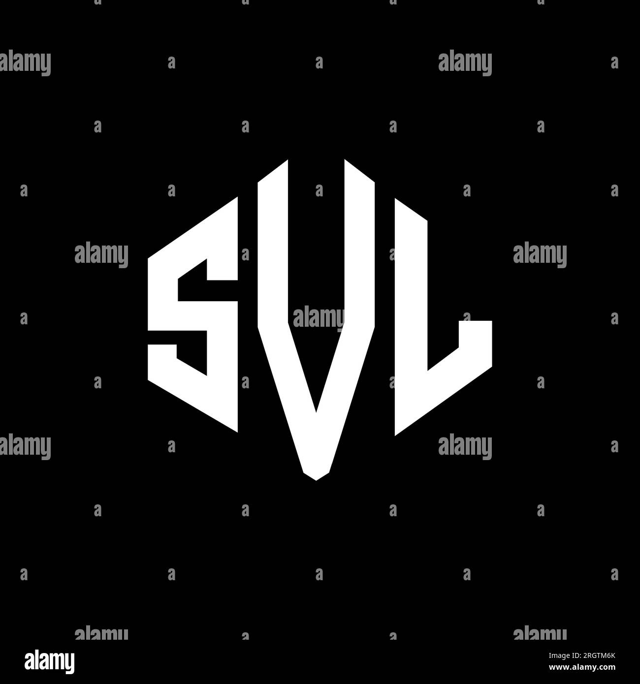 SVL letter logo design with polygon shape. SVL polygon and cube shape ...