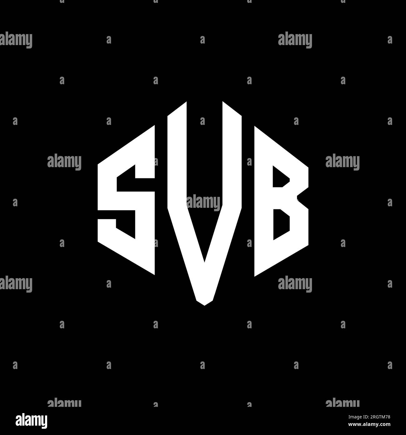 Svb Letter Logo Design With Polygon Shape Svb Polygon And Cube Shape