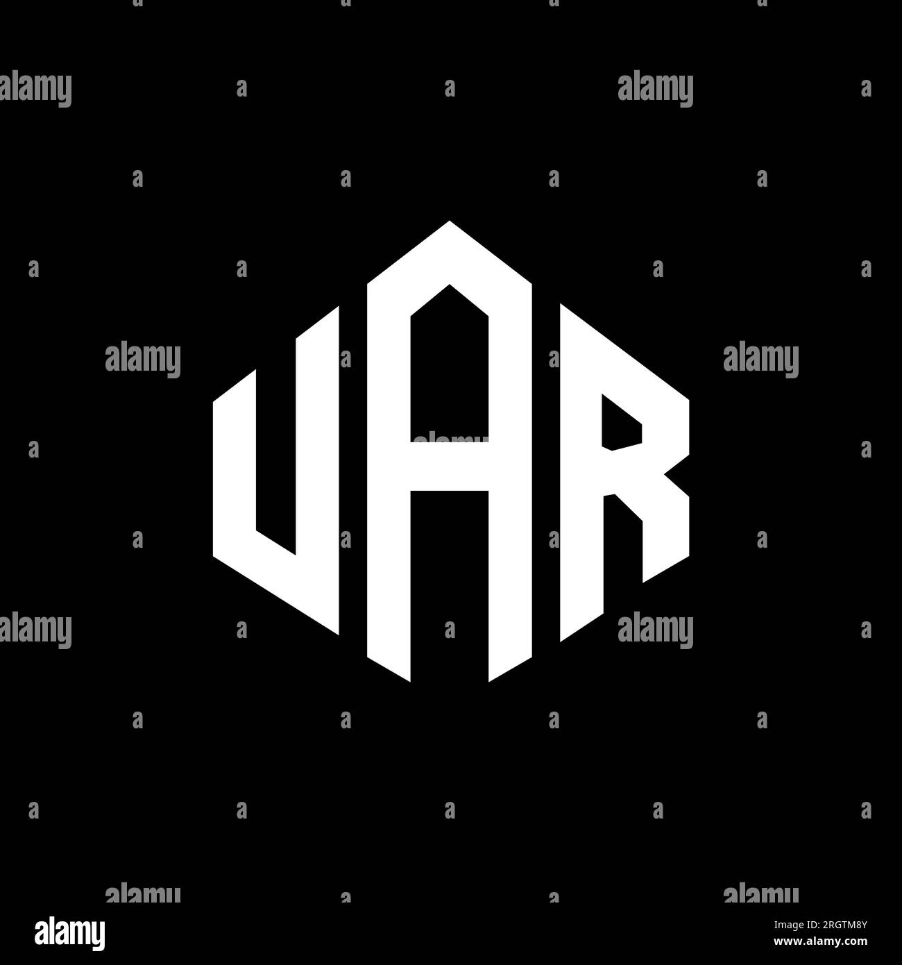 UAR letter logo design with polygon shape. UAR polygon and cube shape ...