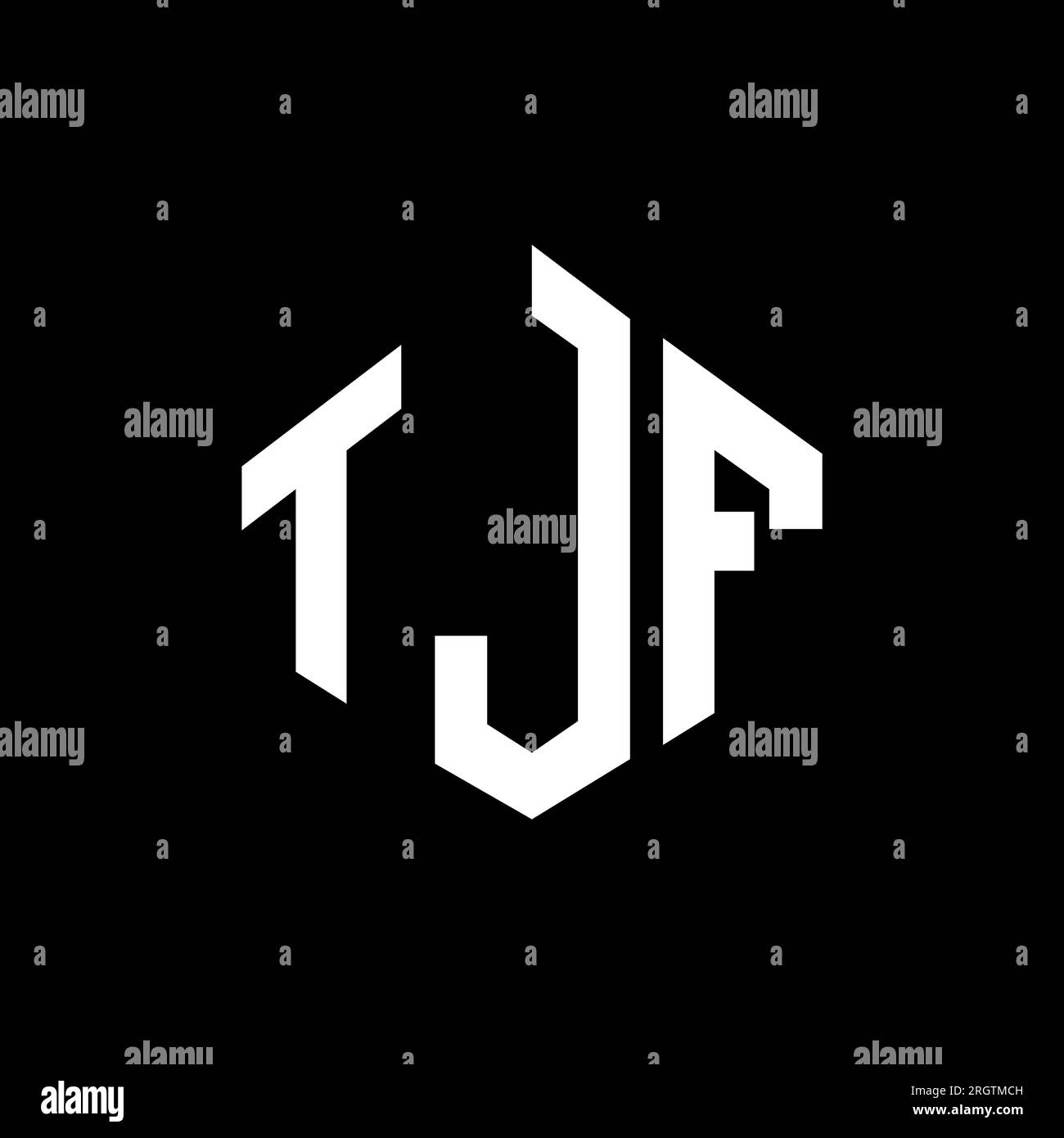TJF letter logo design with polygon shape. TJF polygon and cube shape ...