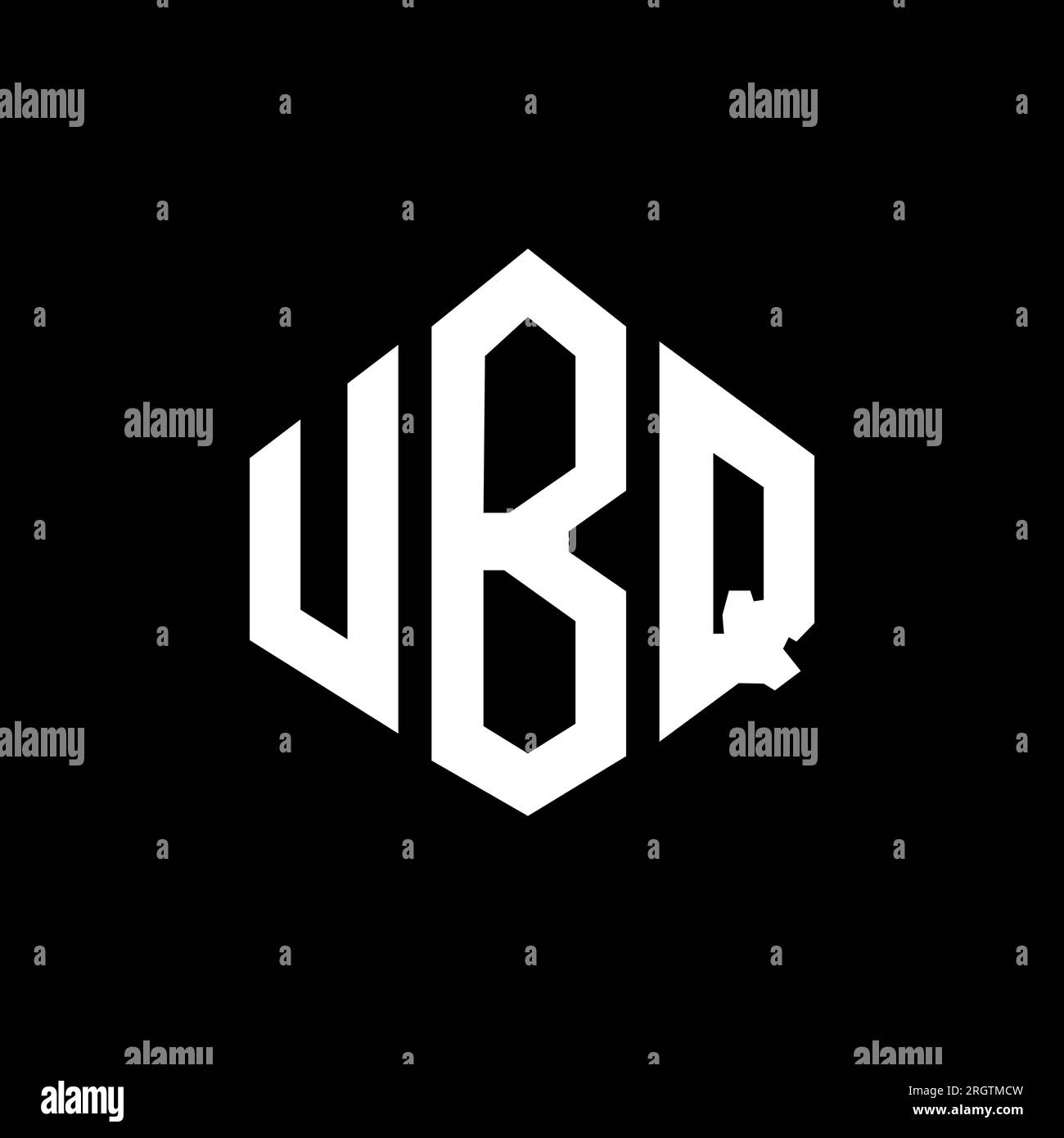 UBQ letter logo design with polygon shape. UBQ polygon and cube shape ...