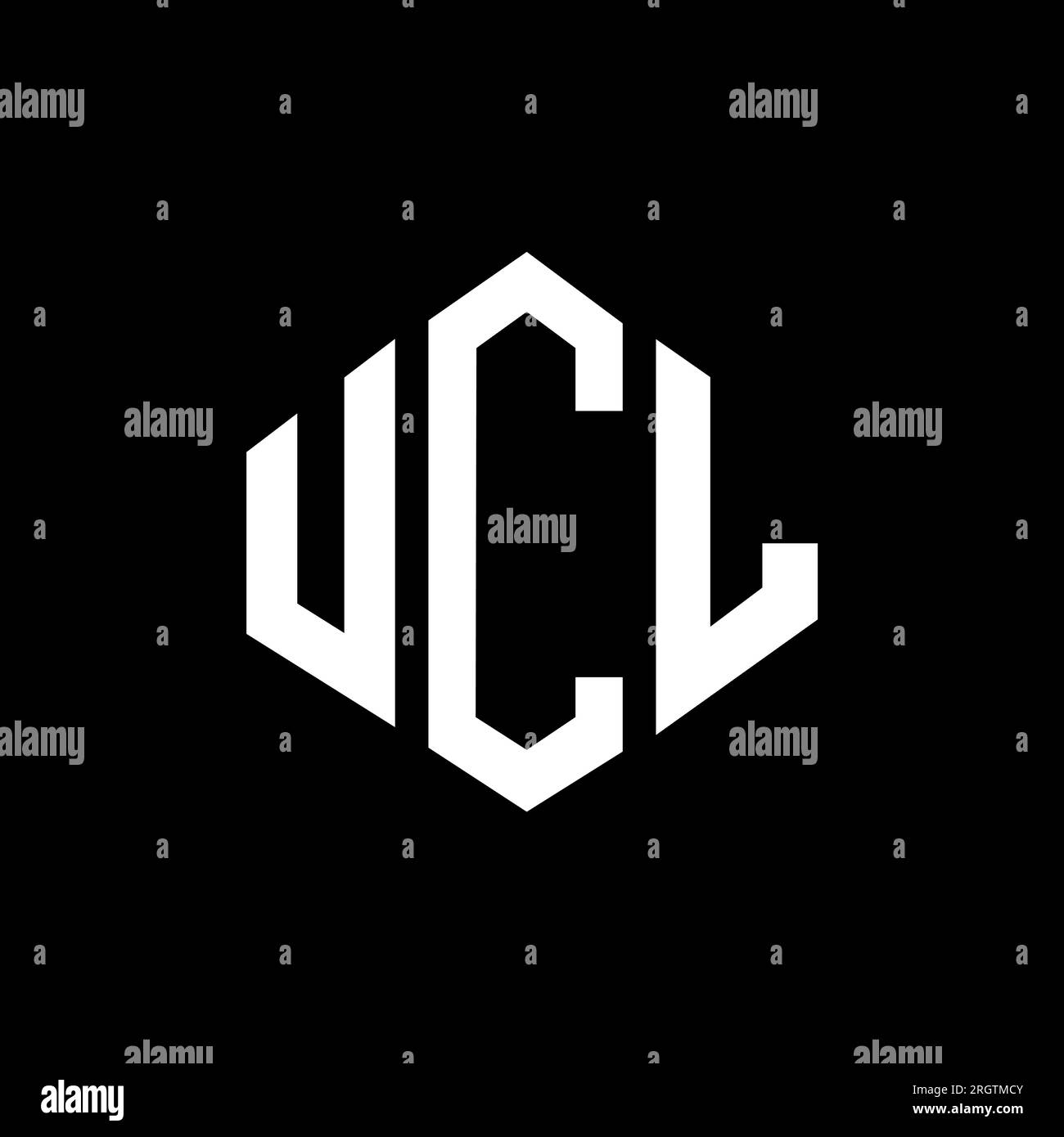 UCL letter logo design with polygon shape. UCL polygon and cube shape ...