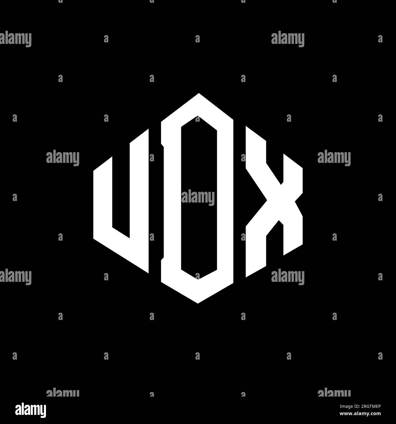 UDX letter logo design with polygon shape. UDX polygon and cube shape ...
