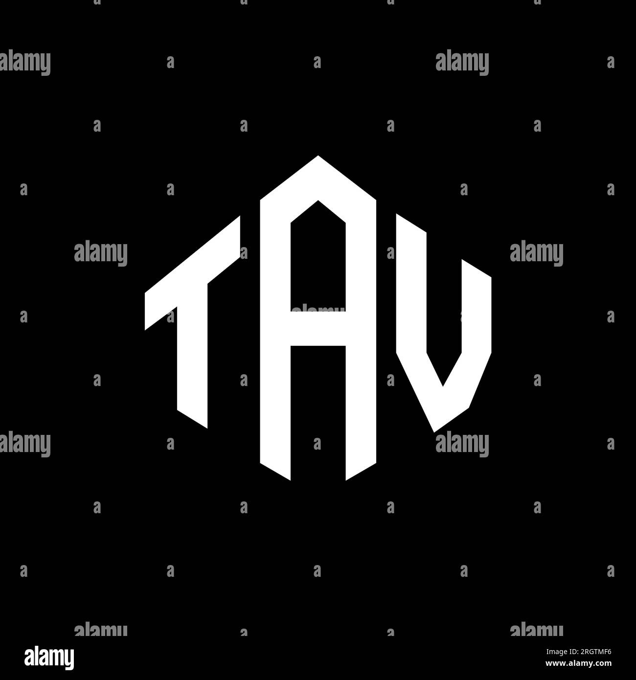 TAV letter logo design with polygon shape. TAV polygon and cube shape ...