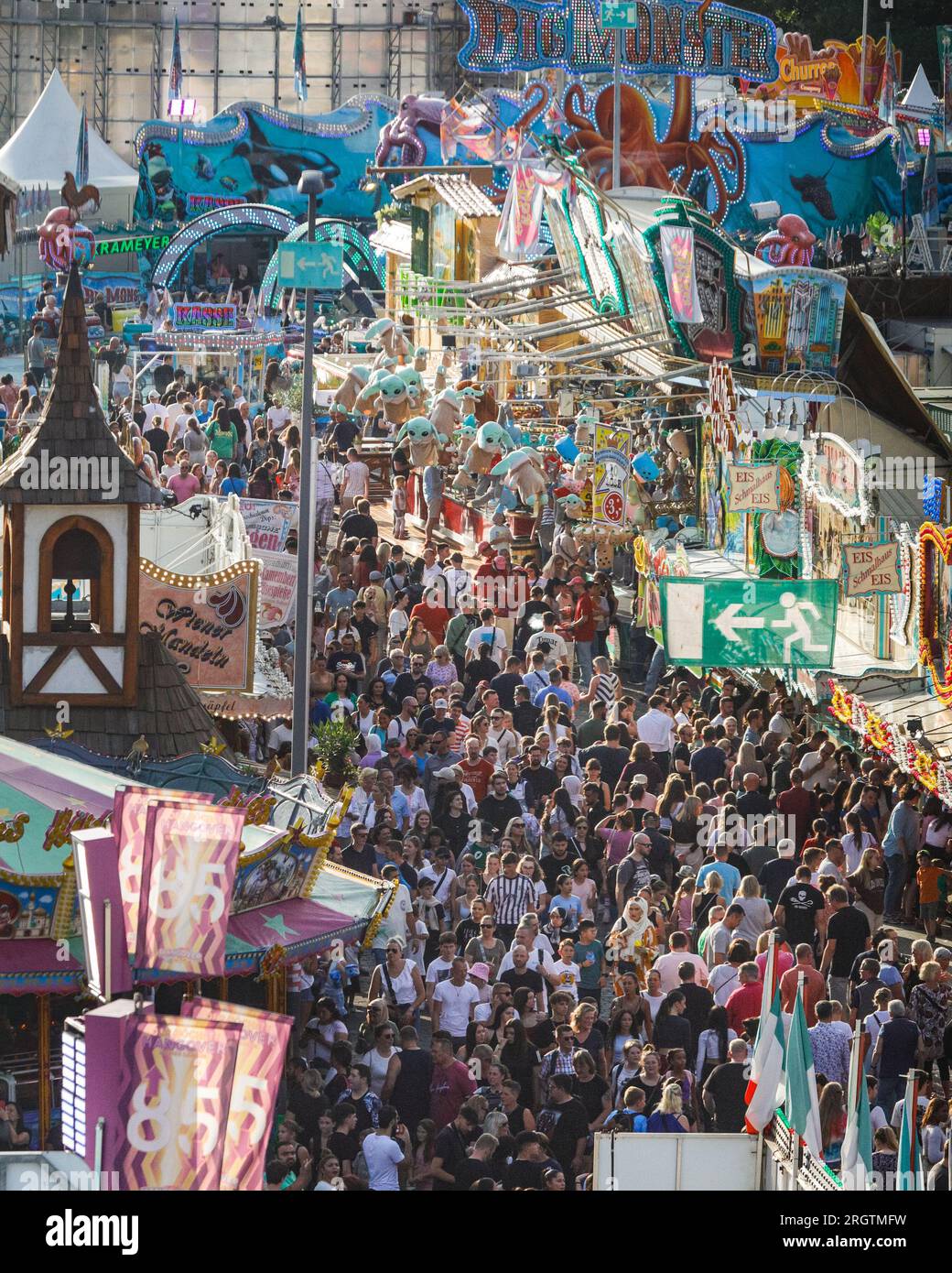 Herne, Germany. 11th Aug, 2023. The fair from above, as seen from its ...