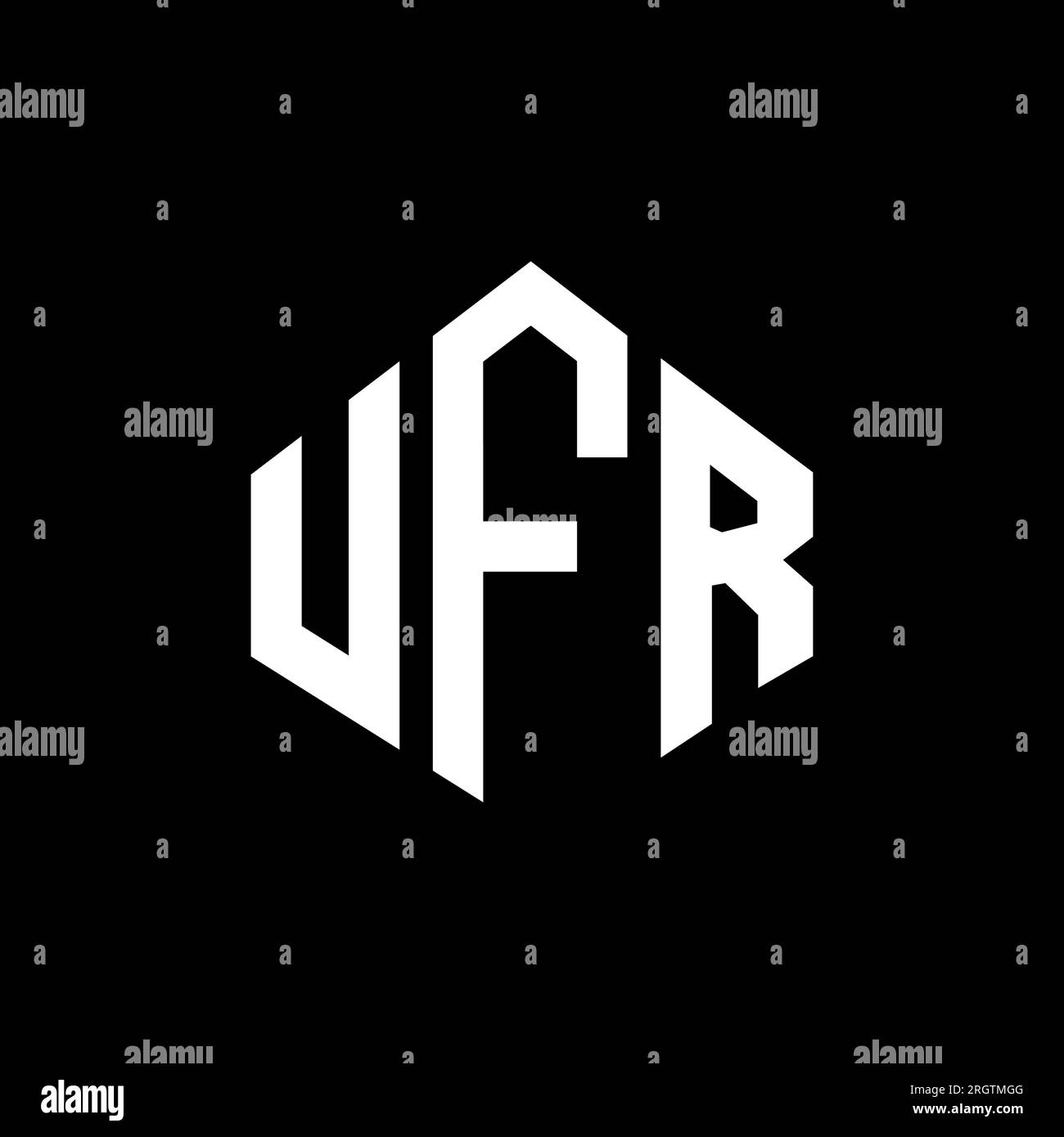 UFR letter logo design with polygon shape. UFR polygon and cube shape ...