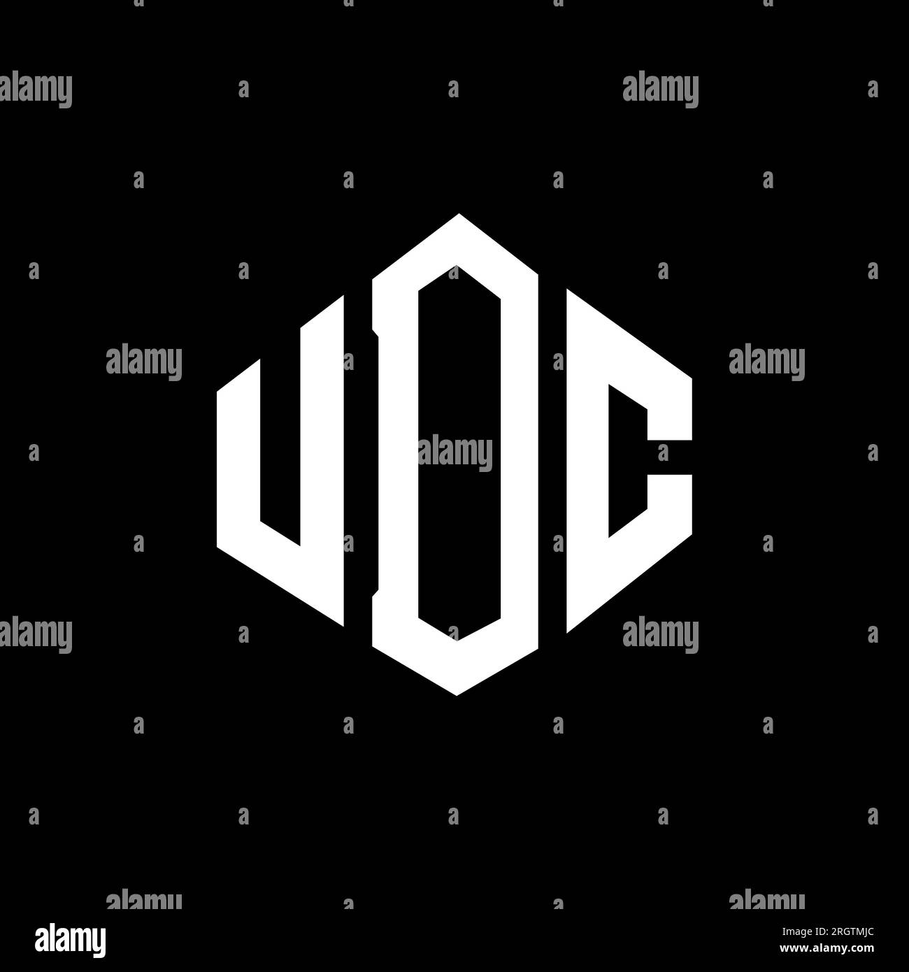 UDC letter logo design with polygon shape. UDC polygon and cube shape ...