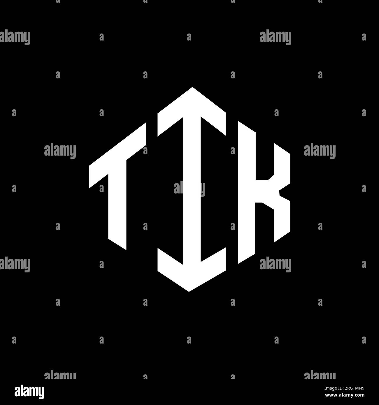 TIK letter logo design with polygon shape. TIK polygon and cube shape ...