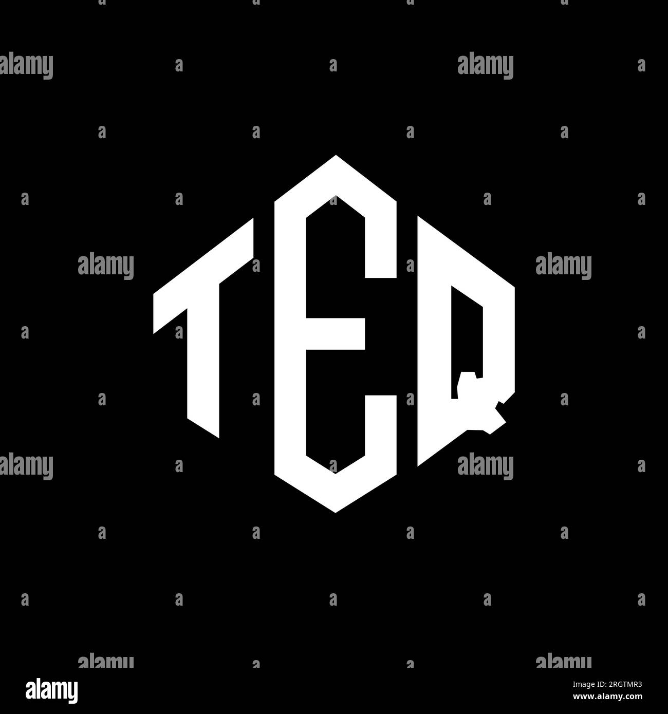 TEQ letter logo design with polygon shape. TEQ polygon and cube shape ...