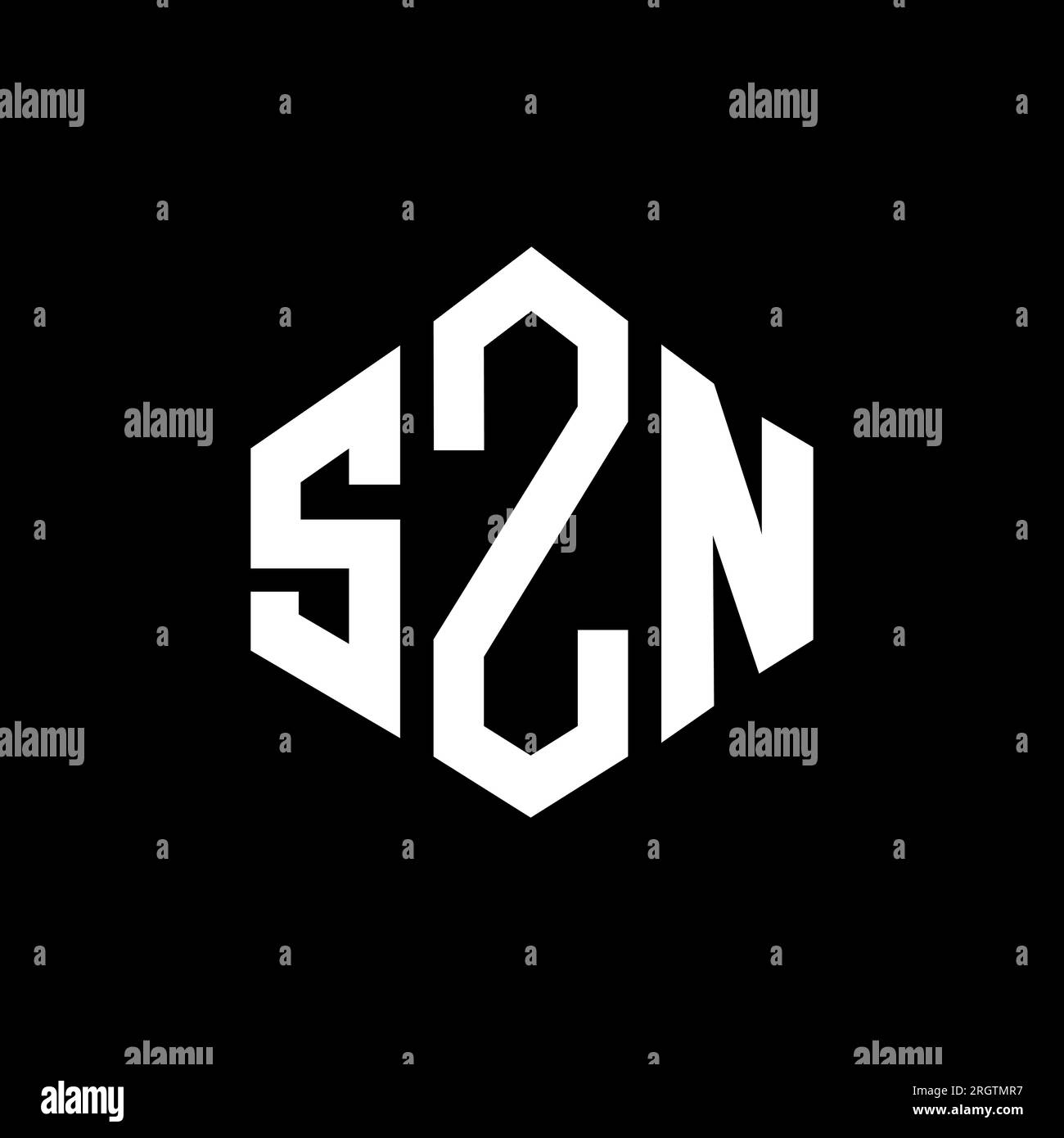 SZN letter logo design with polygon shape. SZN polygon and cube shape ...