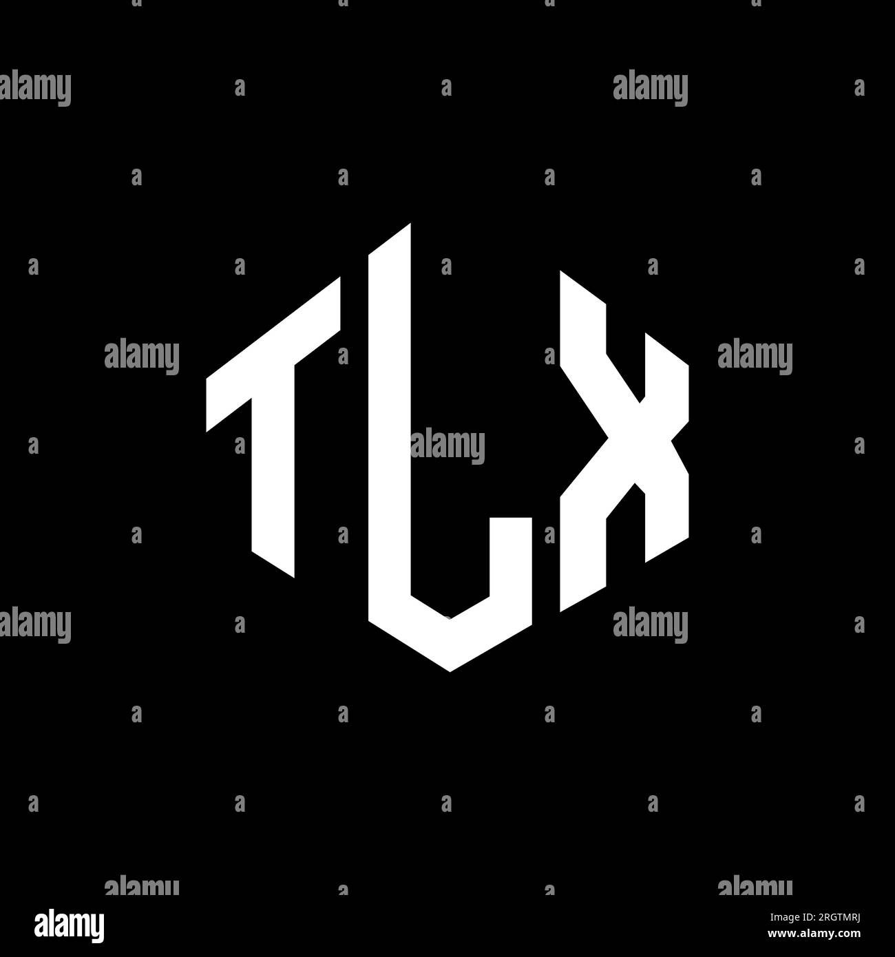 TLX letter logo design with polygon shape. TLX polygon and cube shape ...