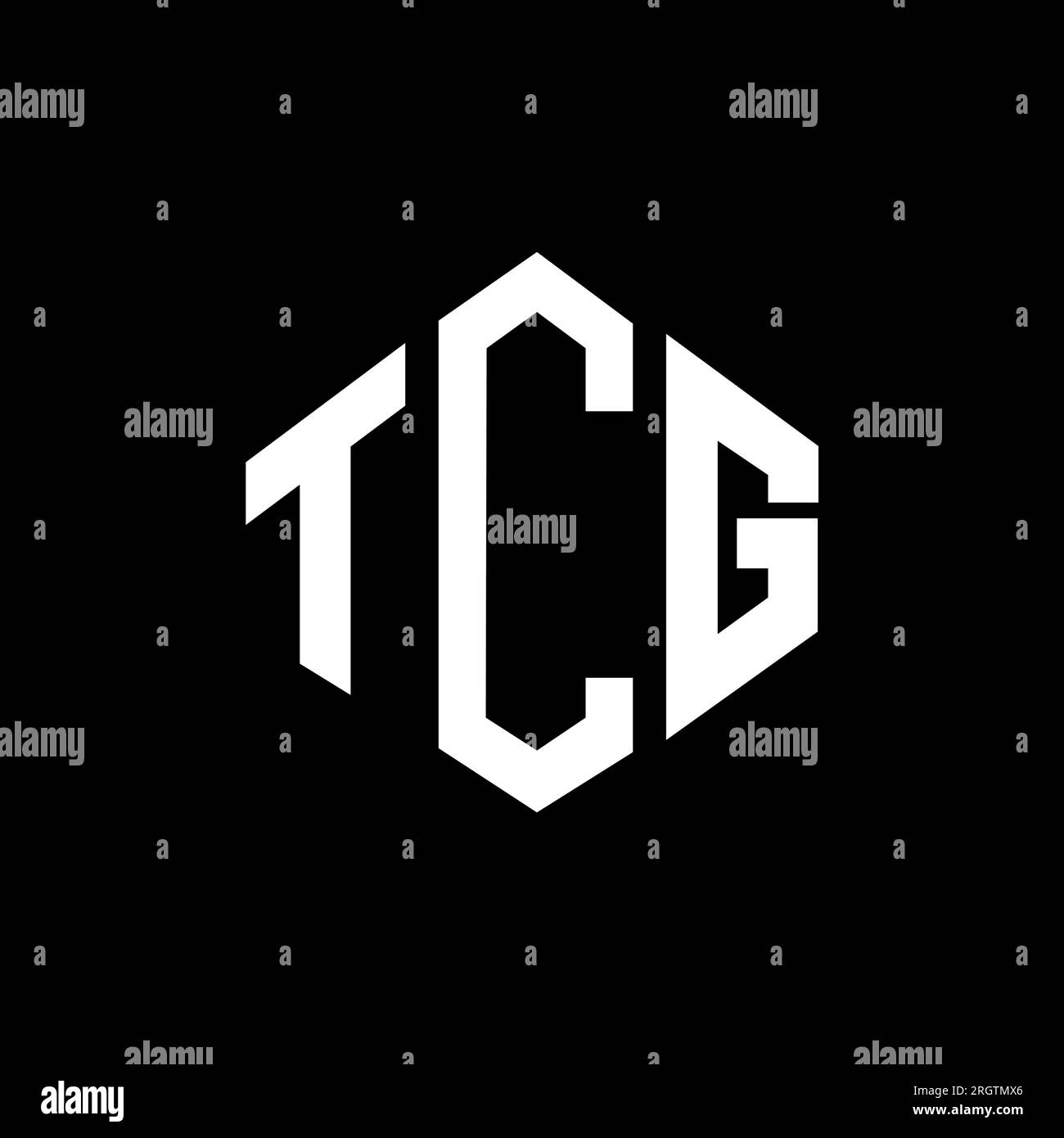 TCG letter logo design with polygon shape. TCG polygon and cube shape ...