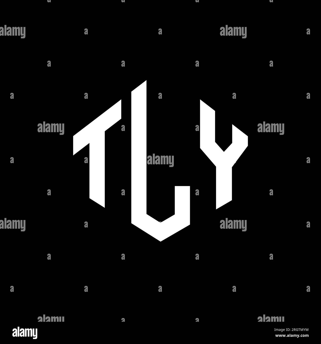 TLY letter logo design with polygon shape. TLY polygon and cube shape ...